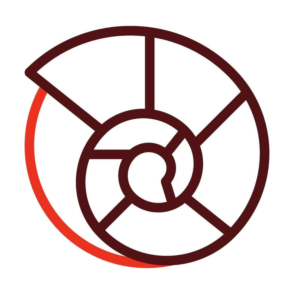 Conch Shell Vector Thick Line Two Color Icons For Personal And ...