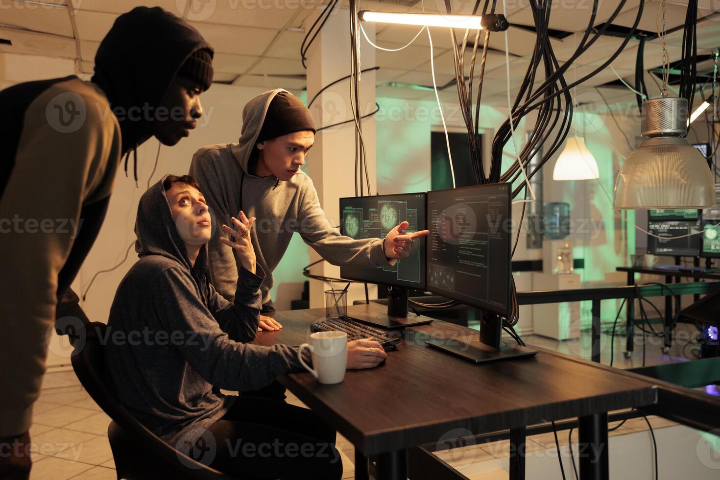 Internet Technology Security Specialists Team Fixing Computer System Cyberattack Developers