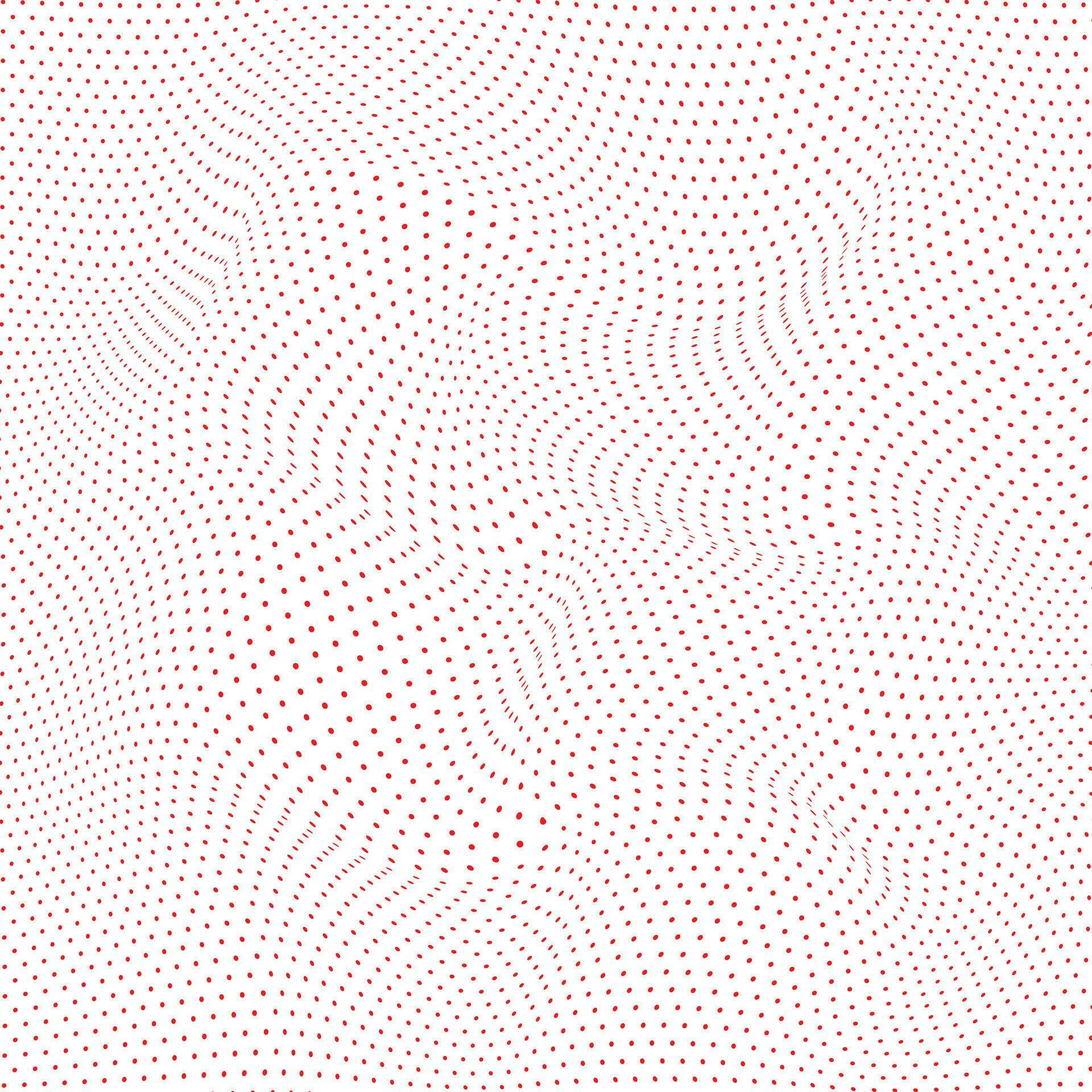 Modern Simple Abstract Wavy Red Color Small Polka Dot Circle Distort