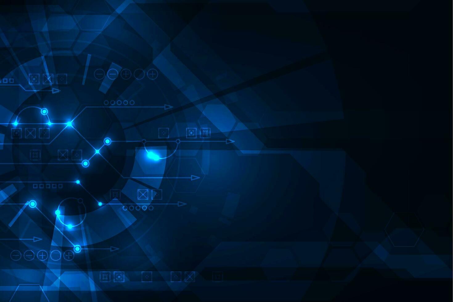 Vector tech circle abstract technology. Futuristic digital hi-tech ...