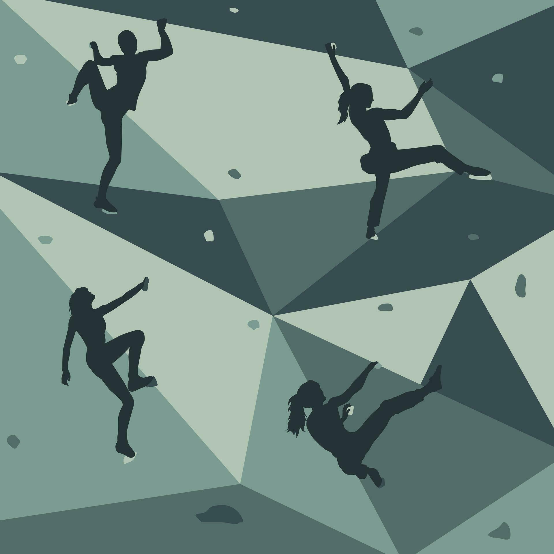 Flat design female athlete climbing wall. Vector illustration 33083292 ...