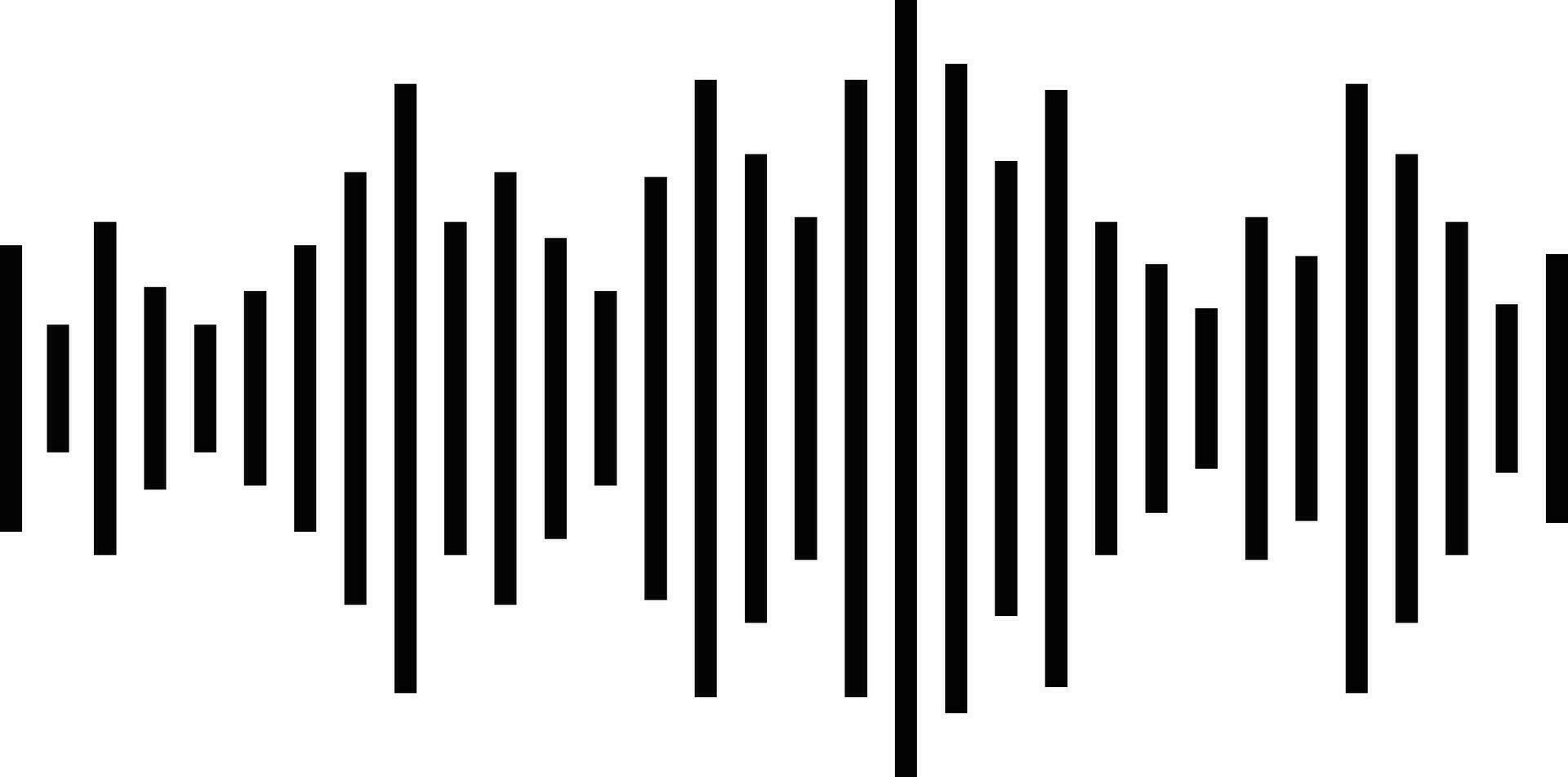 Radio Wave Icon Monochrome Simple Sound Wave Isolated On Equalizer Audio Wave Radio Signal