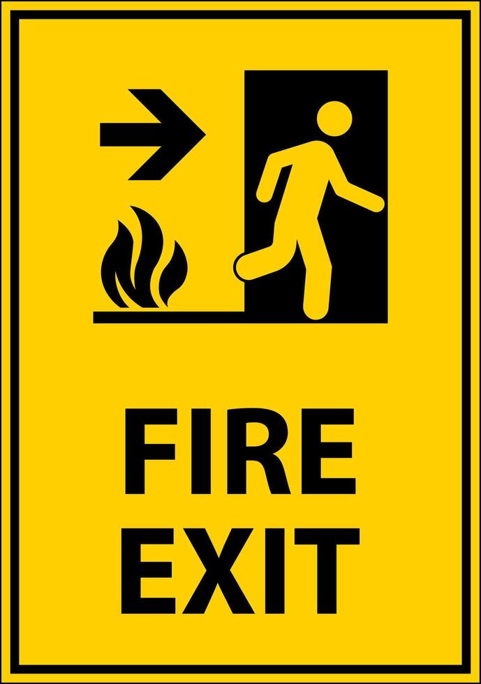 Warning Sign Fire Exit 33093490 Vector Art at Vecteezy Warning Sign Fire Exit 33093490 Vector Art at Vecteezy