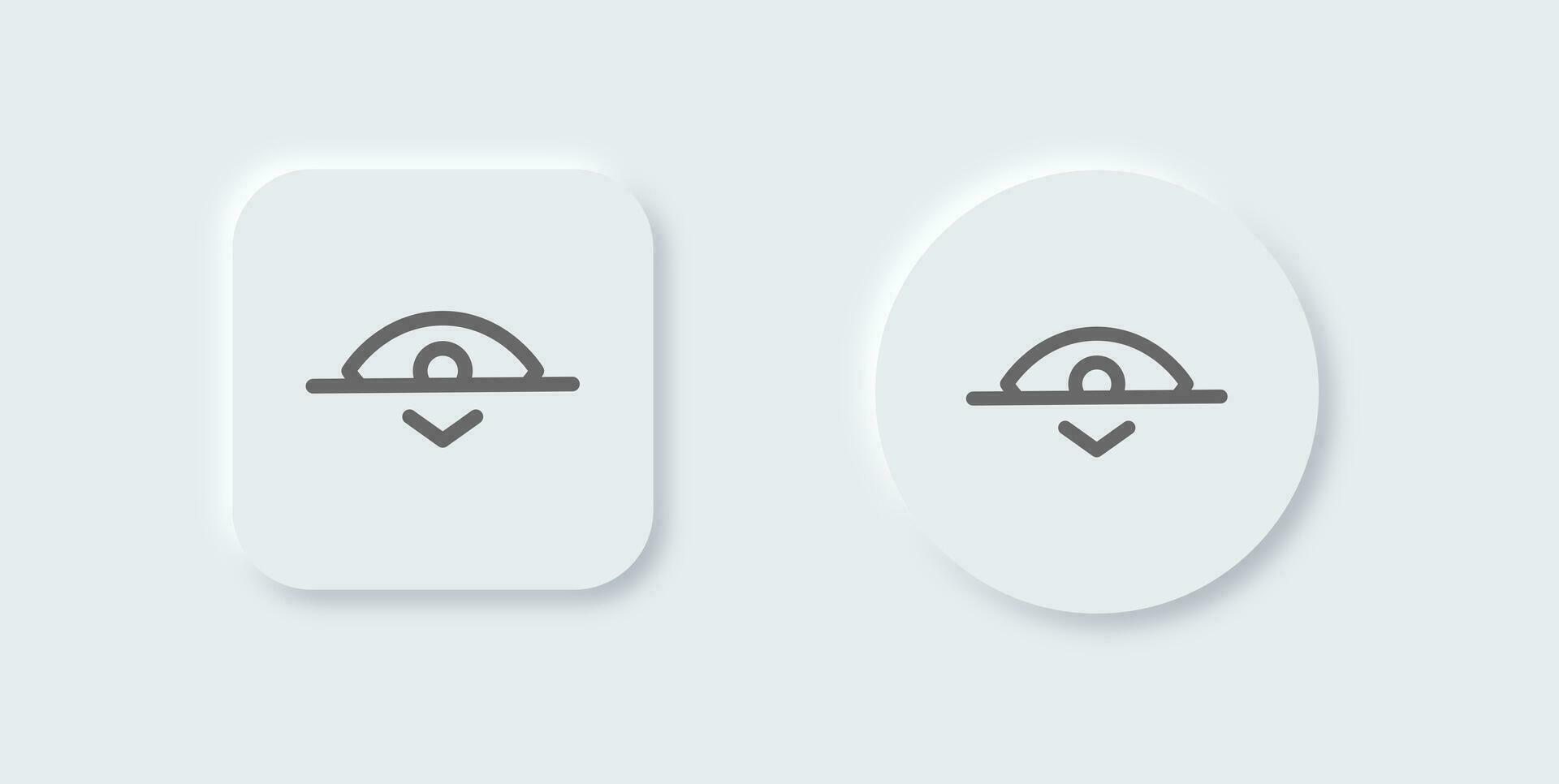 Hide Line Icon In Neomorphic Design Style Eye Signs Vector