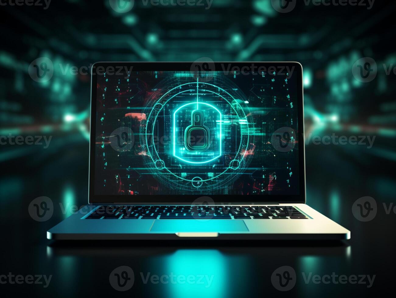 Laptop with cloud computing diagram show on hand. Cloud technology ...