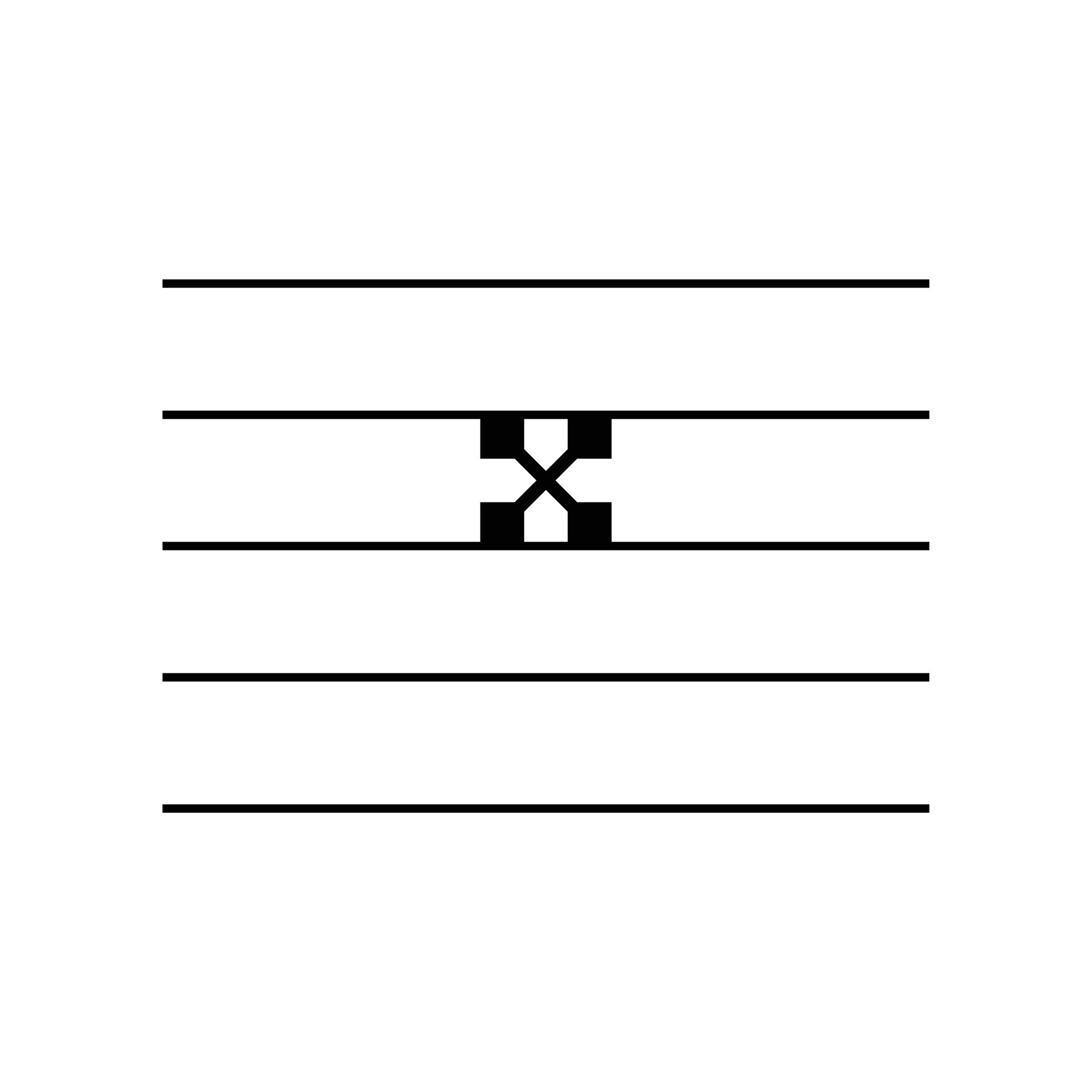 Double sharp key signature on staff flat vector isolated on white ...