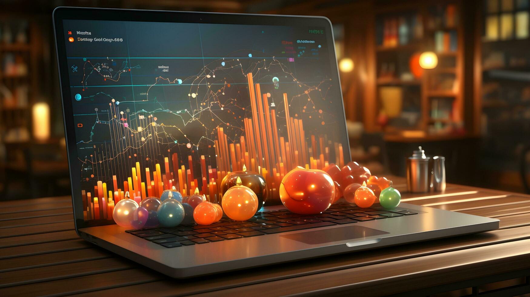Computer With Graph Stock Photos, Images and Backgrounds for Free Download