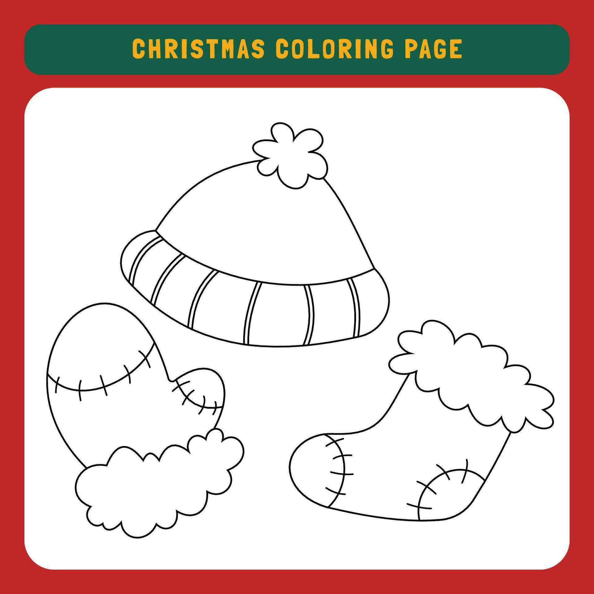 Merry Christmas worksheets and coloring page for kids. Winter activity ...