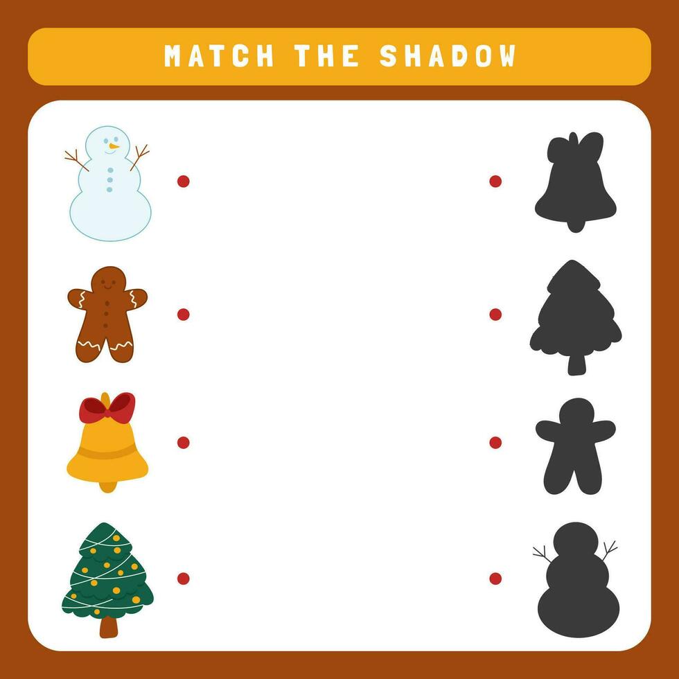 Christmas worksheet for kids find the correct shadow. Educational ...