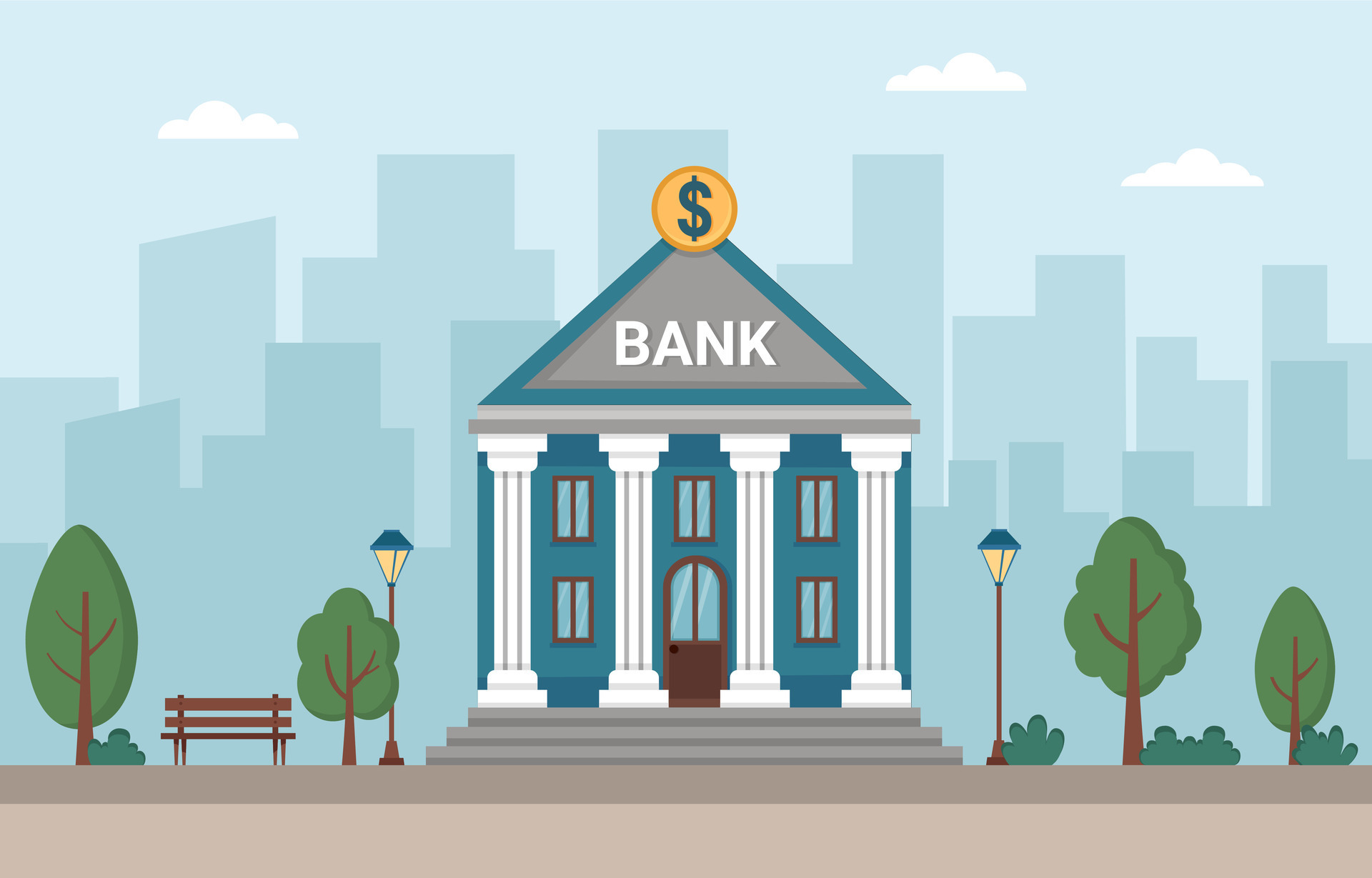 Bank building illustration 33106210 Vector Art at Vecteezy Bank building illustration 33106210 Vector Art at Vecteezy