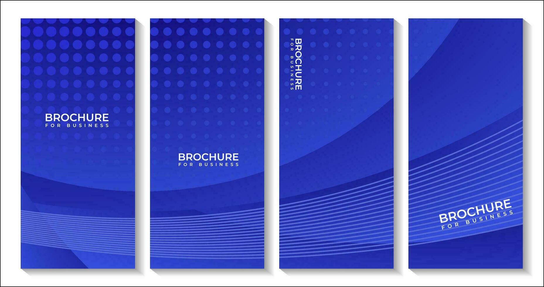 set of brochures with abstract modern blue wave gradient background 33109015 Vector Art at Vecteezy