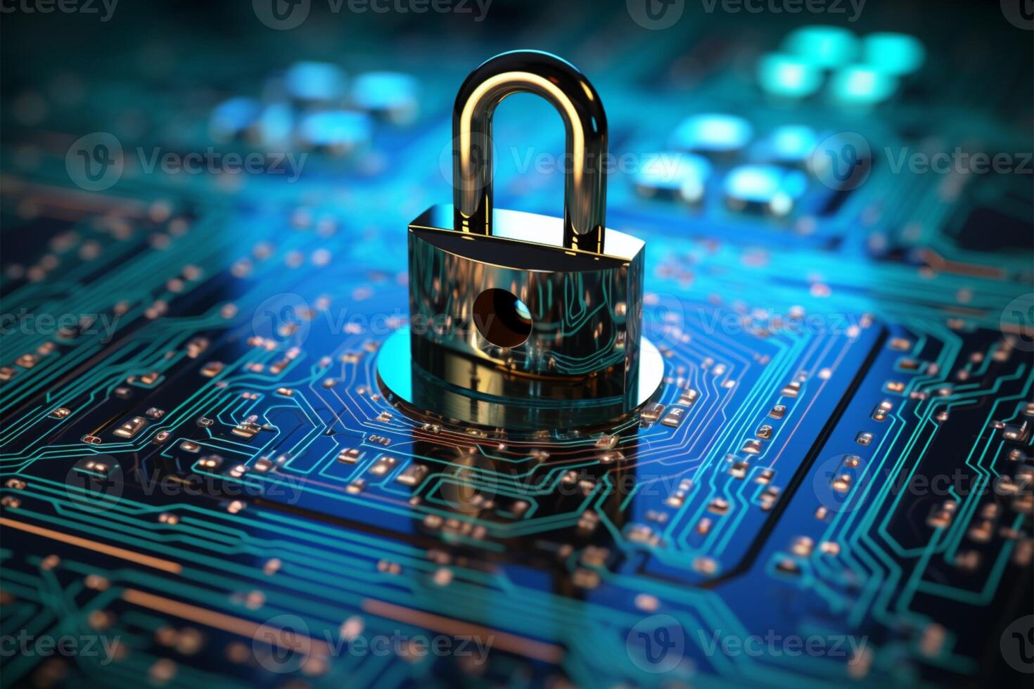 Blue Keylock Embodies Binary Code Symbolizing Cybersecurity Principles Ai Generated 33116431