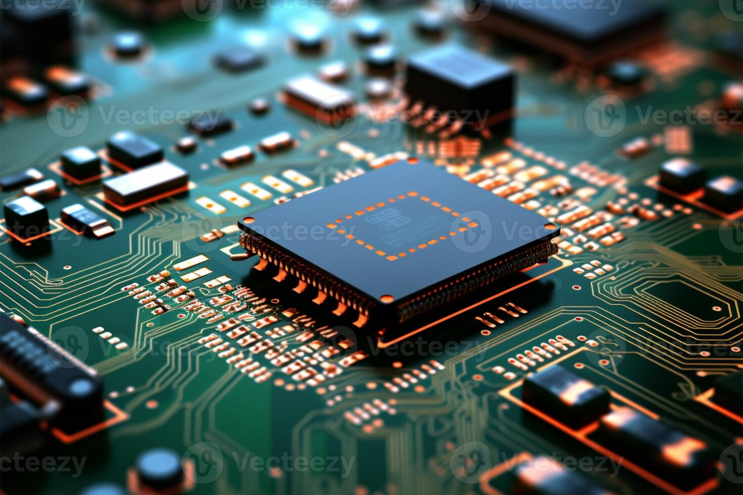 This background reveals an electronic circuit board with complex ... This background reveals an electronic circuit board with complex ...