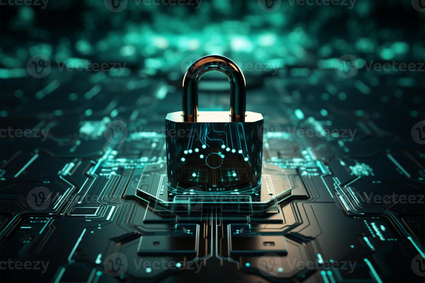A digital screen featuring a lock, symbolizing cybersecurity and ... A digital screen featuring a lock, symbolizing cybersecurity and ...