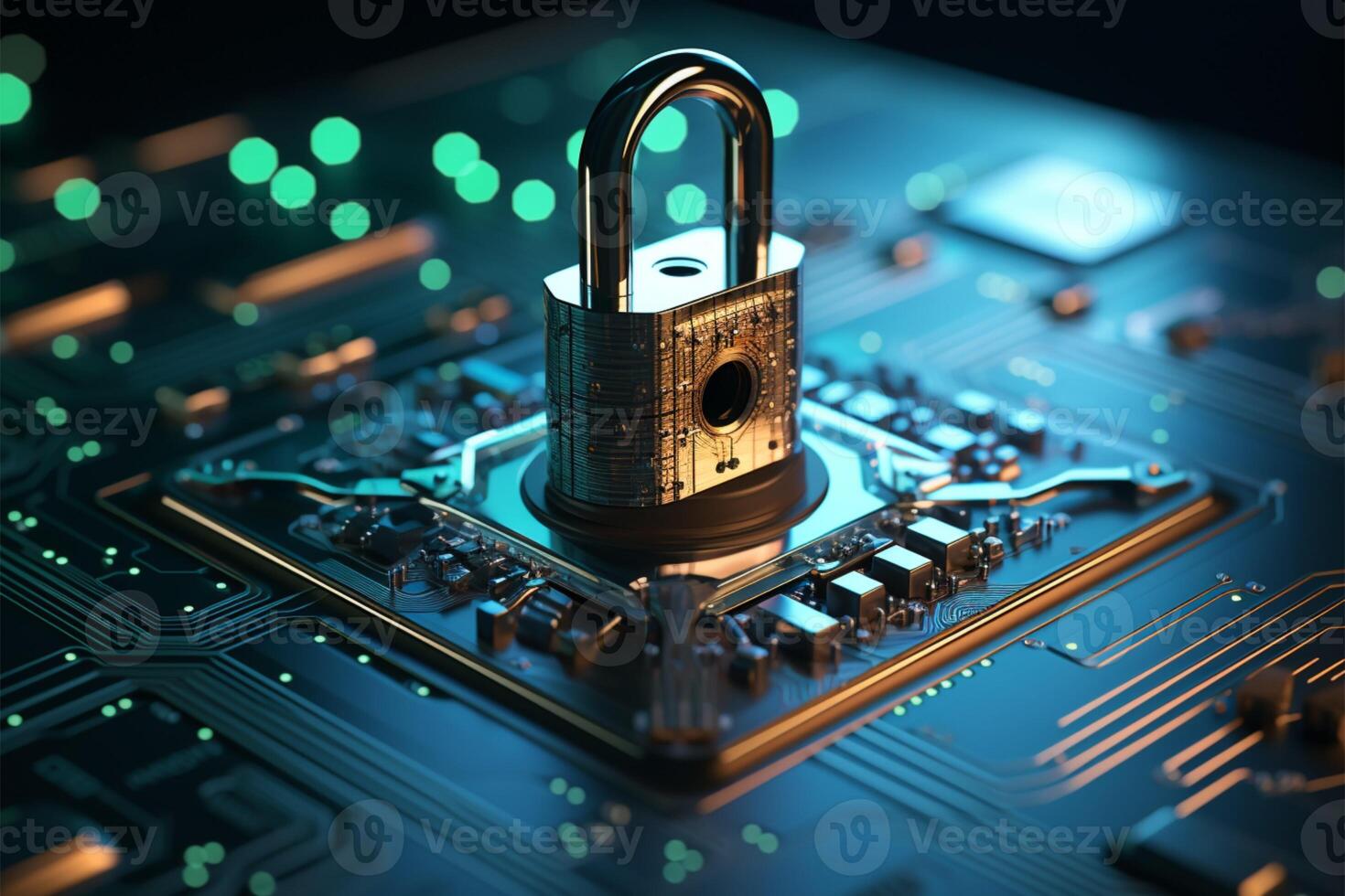 Visual representation of computer security with animated, engaging lock ...