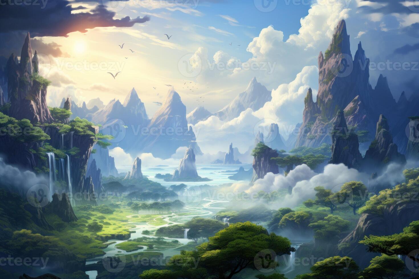 Unworldly Fantasy planet landscape. Generate Ai 33120009 Stock Photo at ... Unworldly Fantasy planet landscape. Generate Ai 33120009 Stock Photo at ...