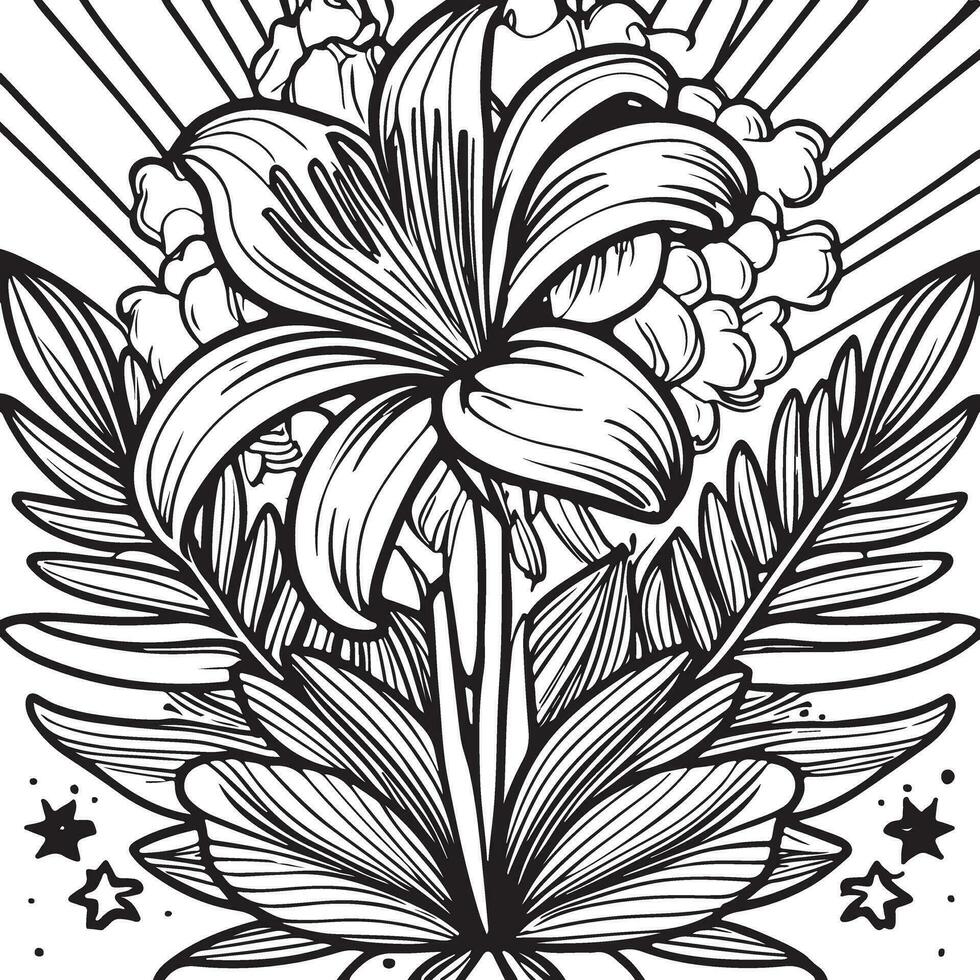 Flower Leaf Coloring Page