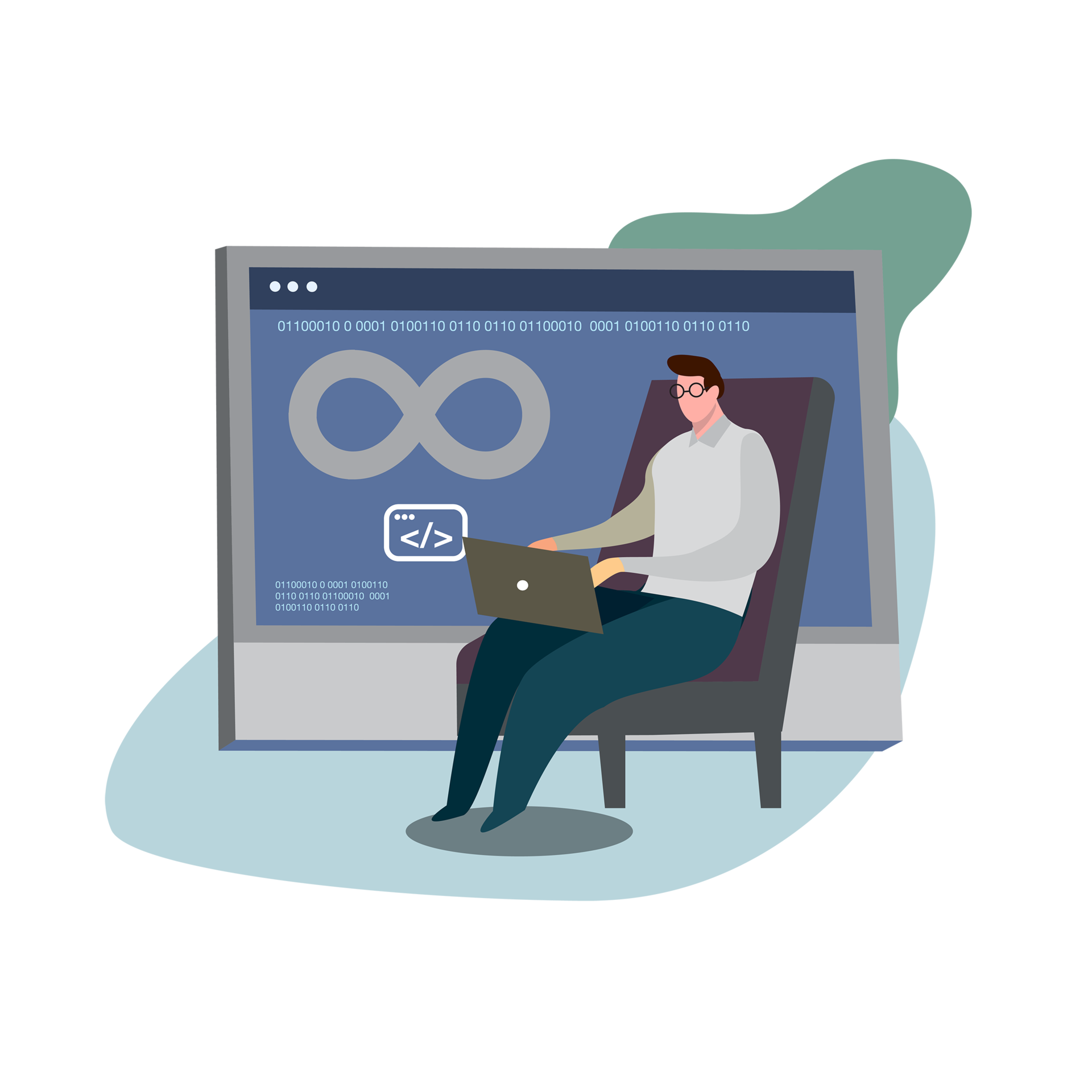 business people working on laptop code DevOps coding 33126783 PNG