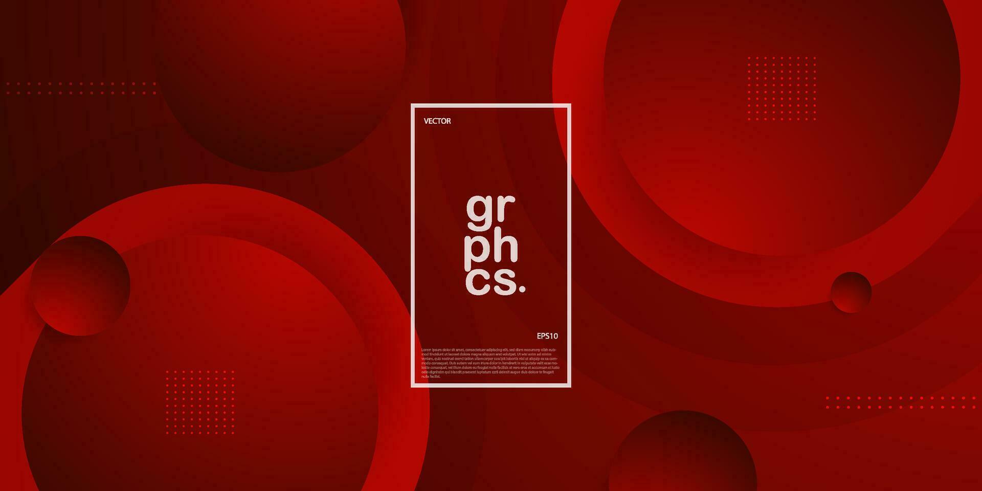 Abstract Dark Red Geometric Circle Gradient Illustration Background With 3d Look And Simple