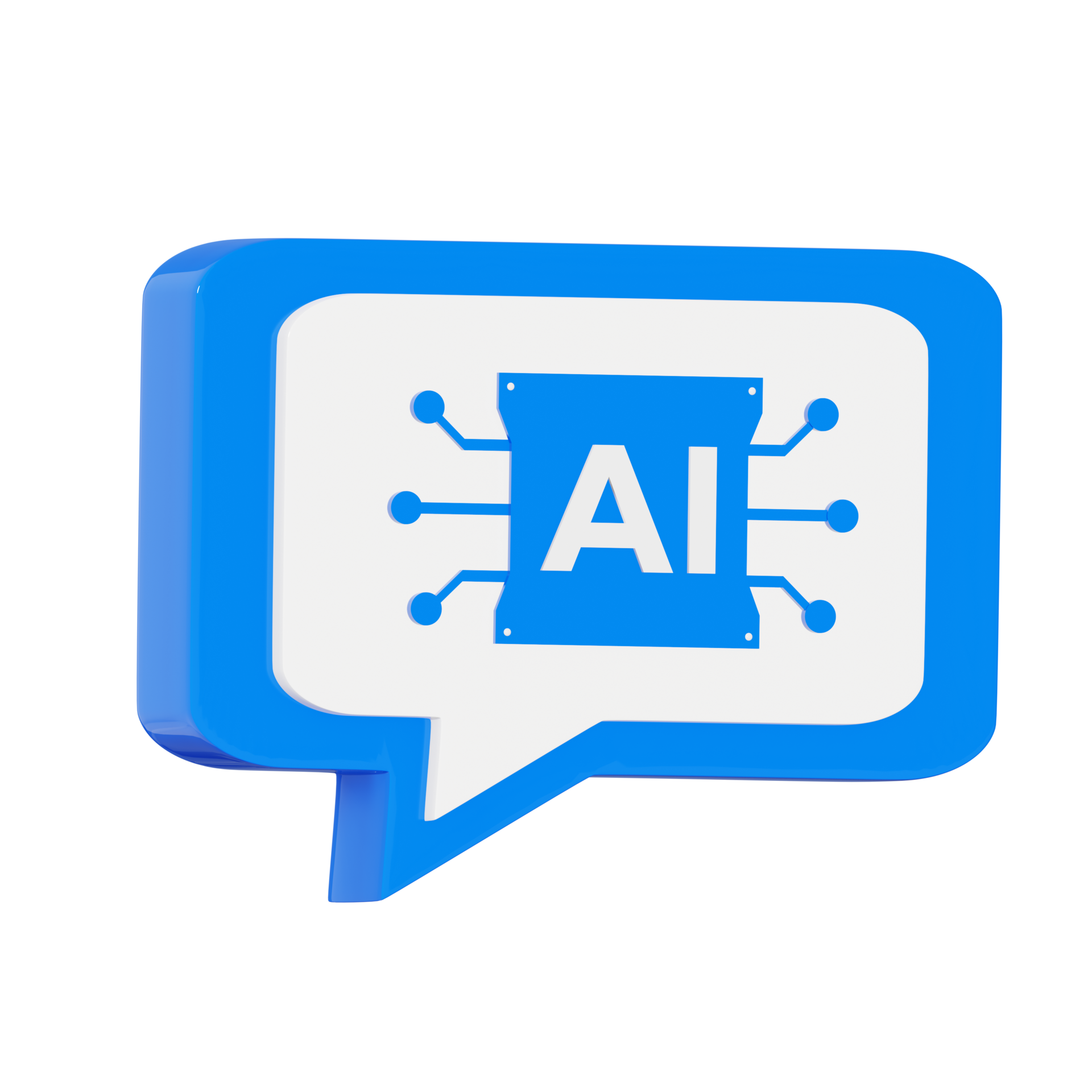 Chat Artificial Intelligence 3D Icon 33127666 PNG