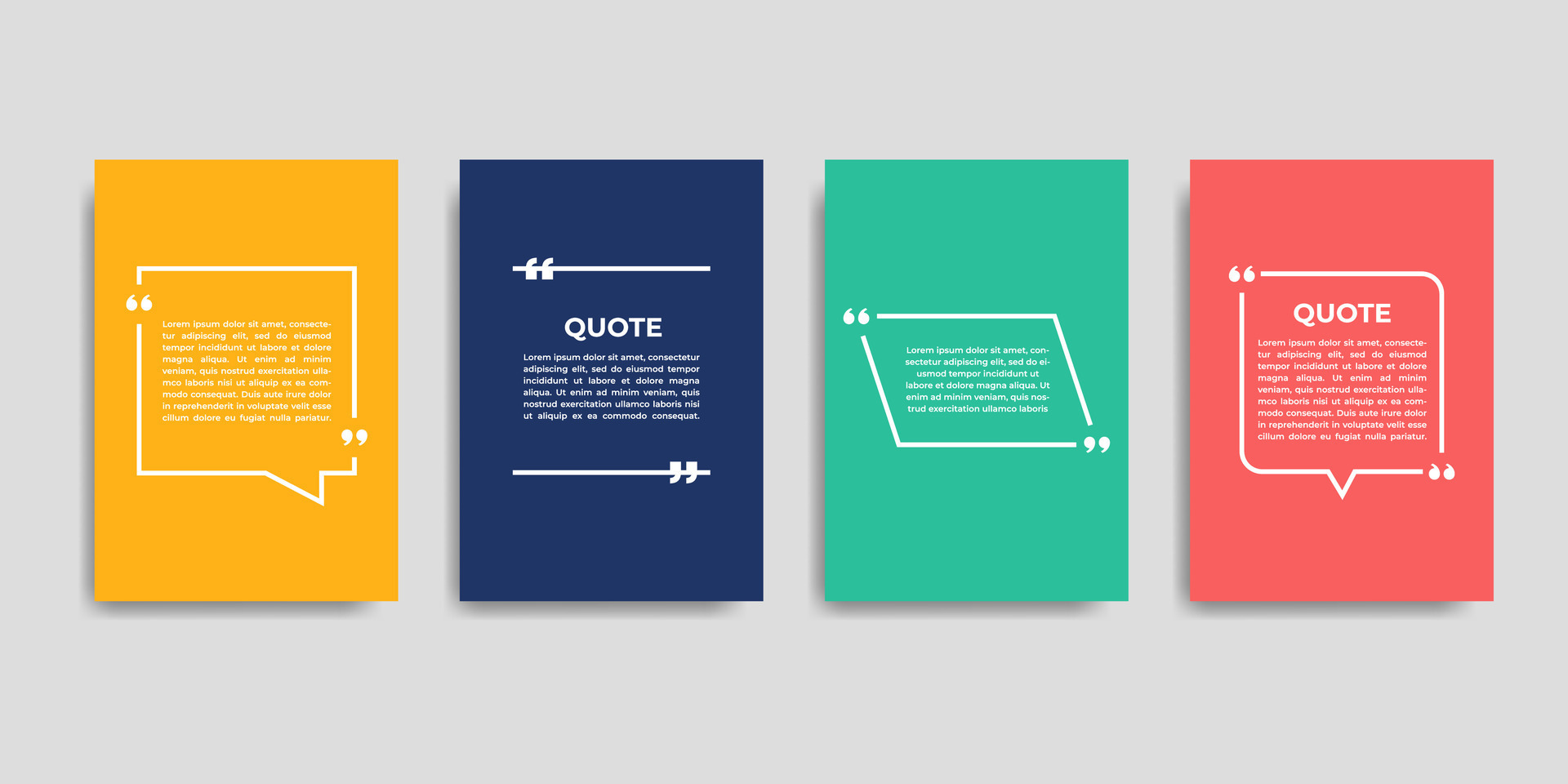 Template Set Of Empty Quote Frames Text In Brackets Empty Speech