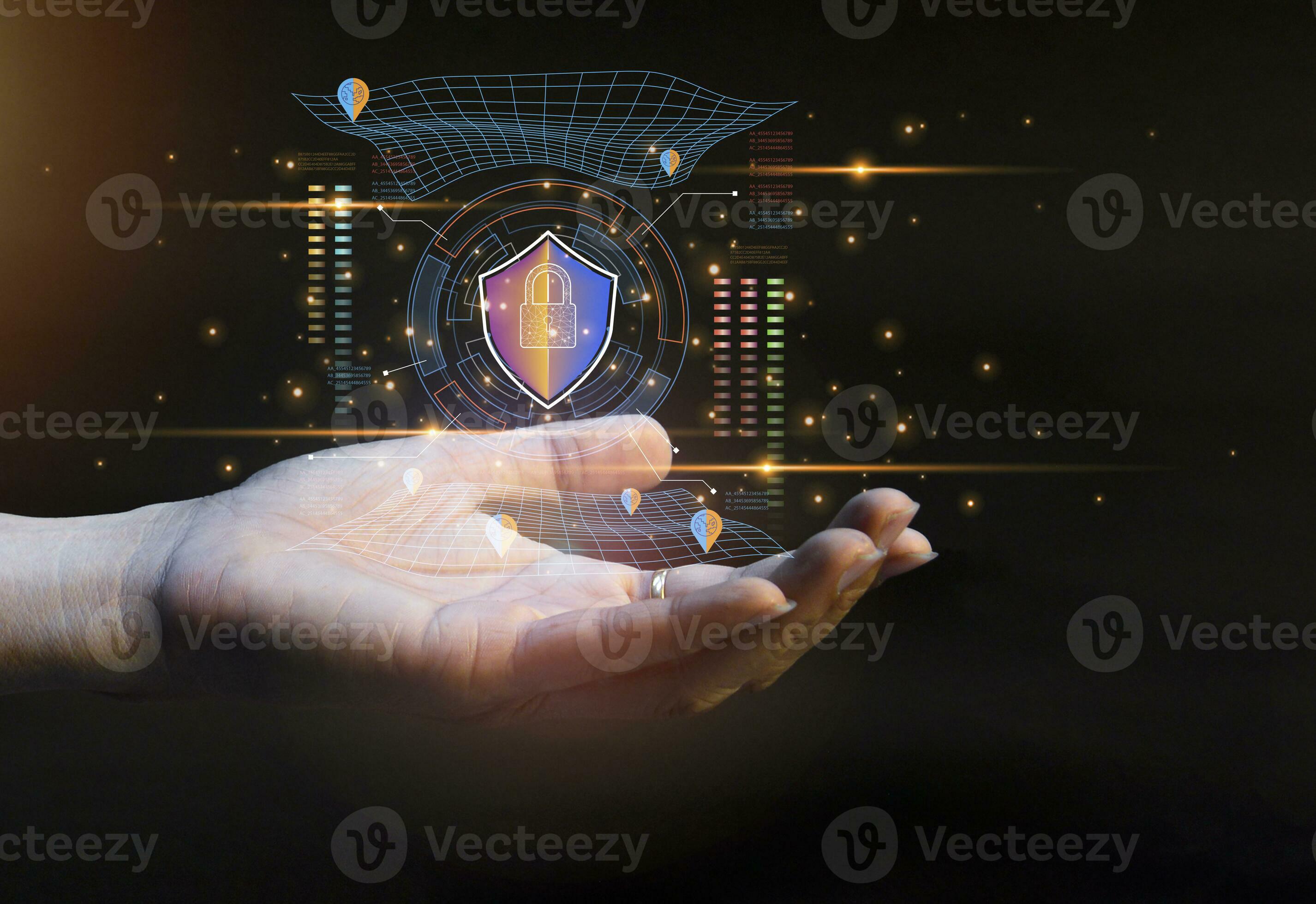 cybersecurity concept, user privacy security and encryption, secure internet access Future ...