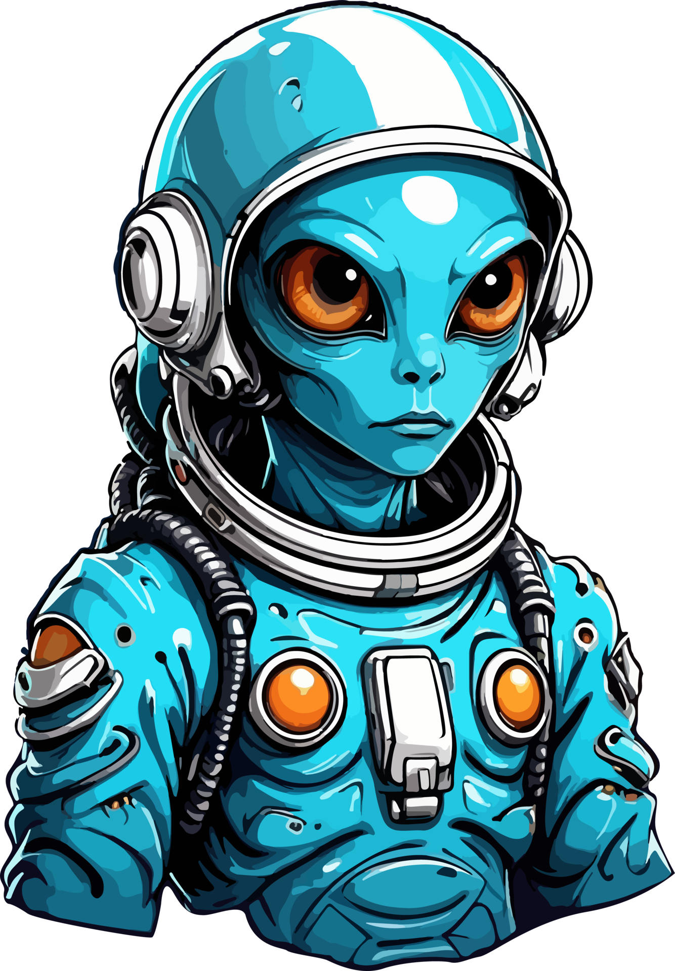 Astronaut Alien Cartoon Character Ai Generative 33133672 Png