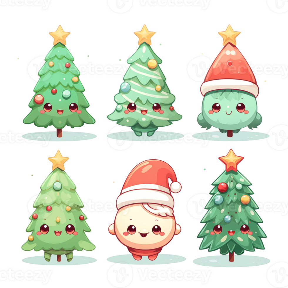 How To Draw A Kawaii Christmas Tree