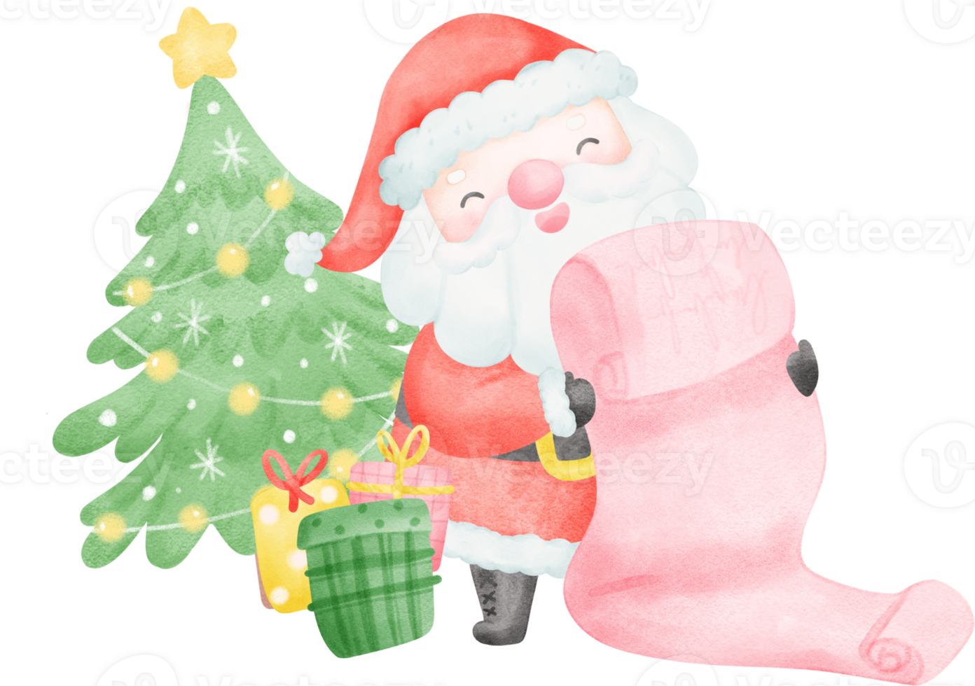 Christmas Santa Claus Watercolor 33136406 PNG