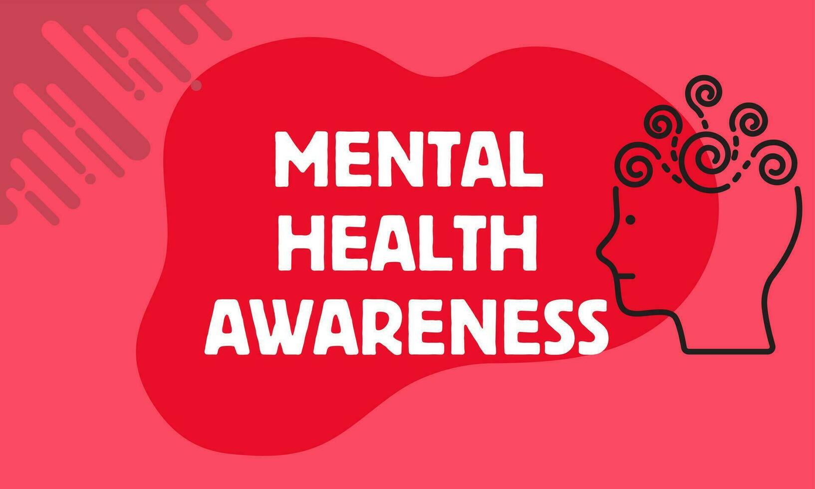Mental Health Awareness Month Banner Vector Illustration 33137566