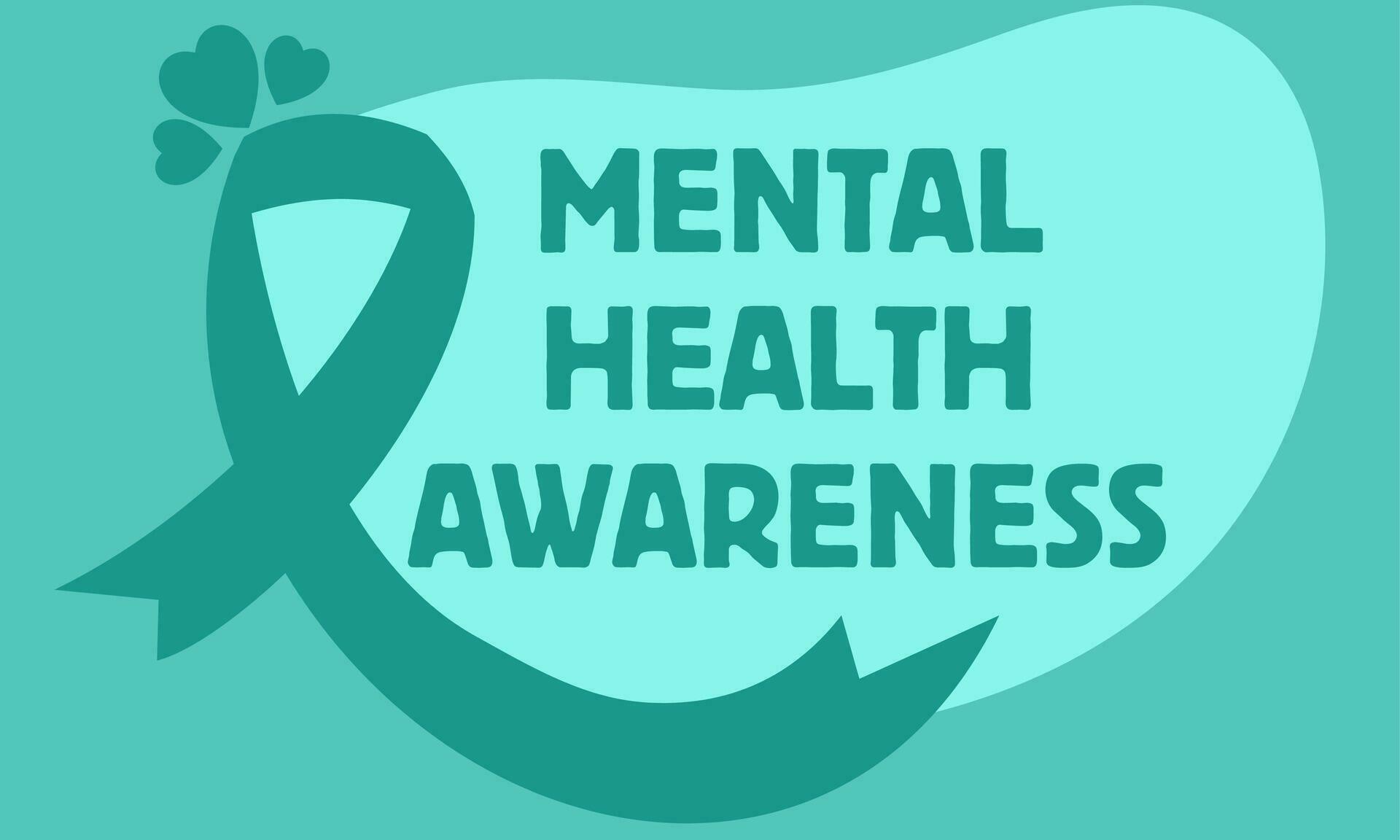 Mental Health Awareness Month Banner Vector Illustration 33137575