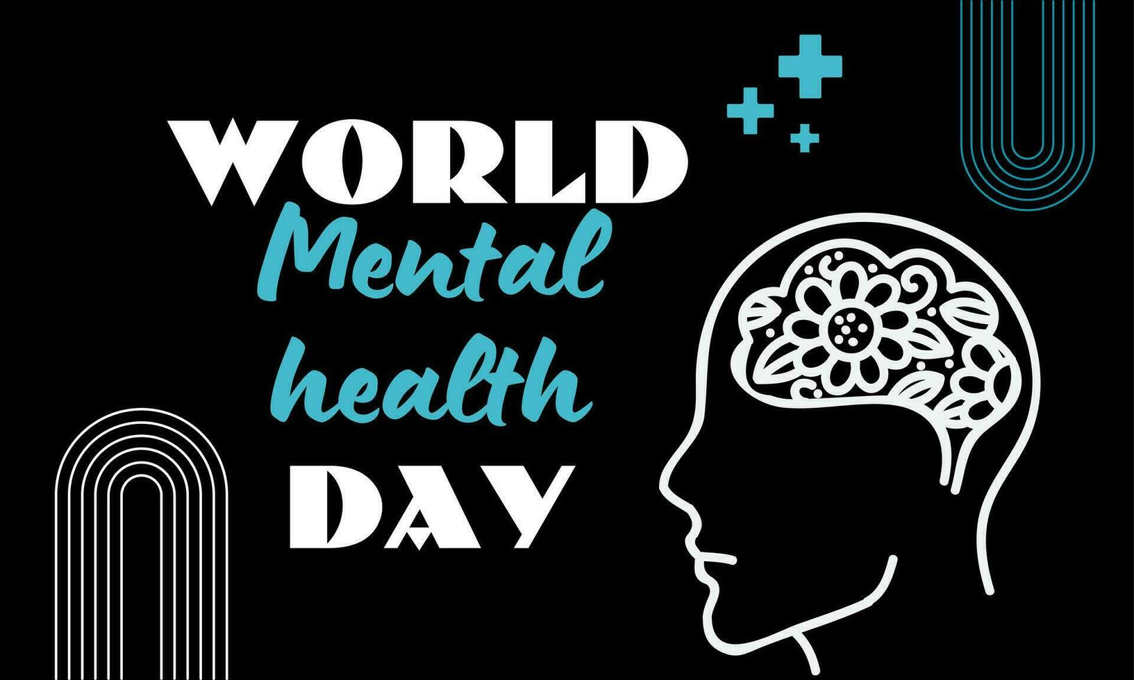 Mental Health Awareness Month Banner Vector Illustration 33137579
