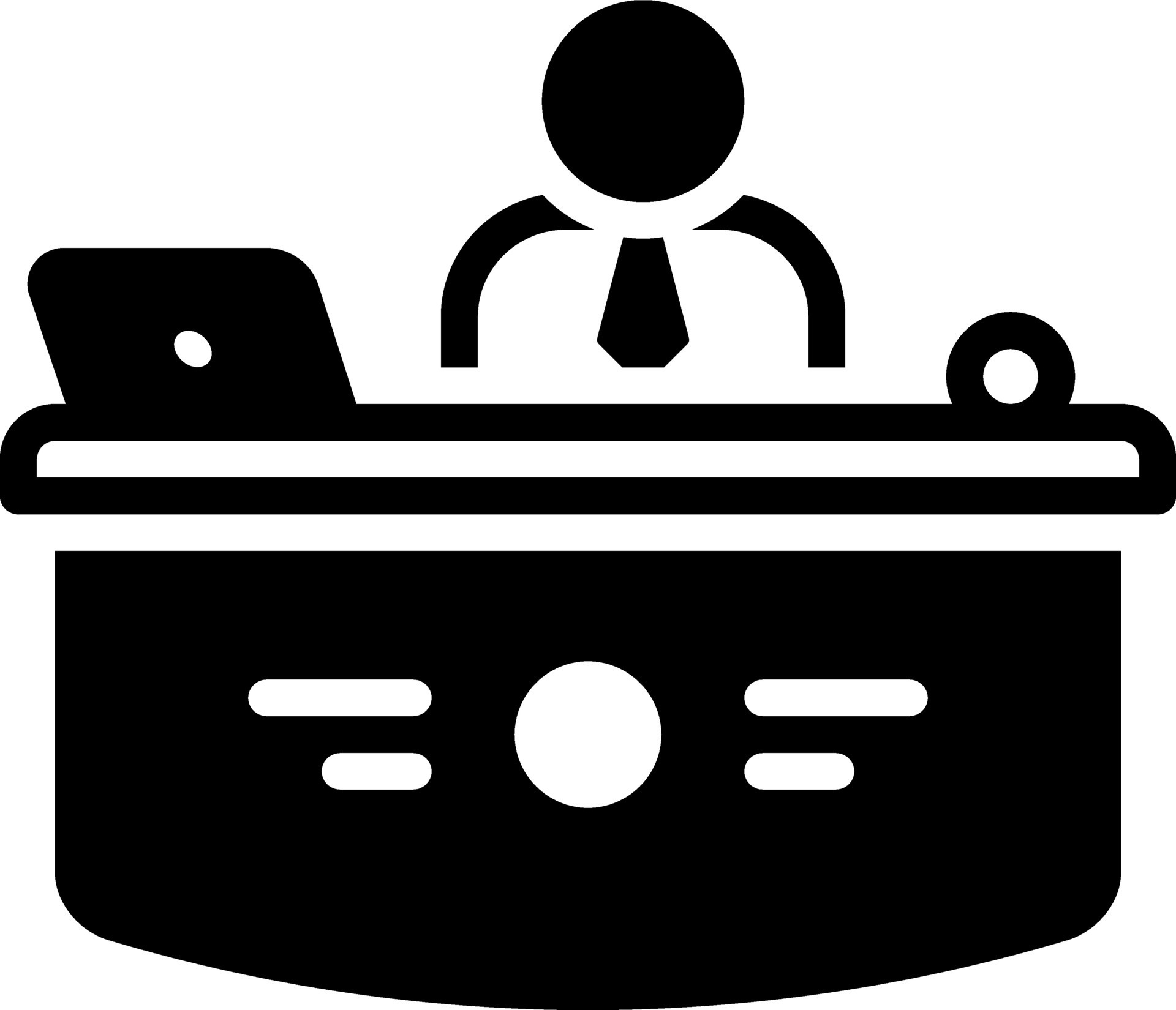 solid icon for reception 33142127 Vector Art at Vecteezy