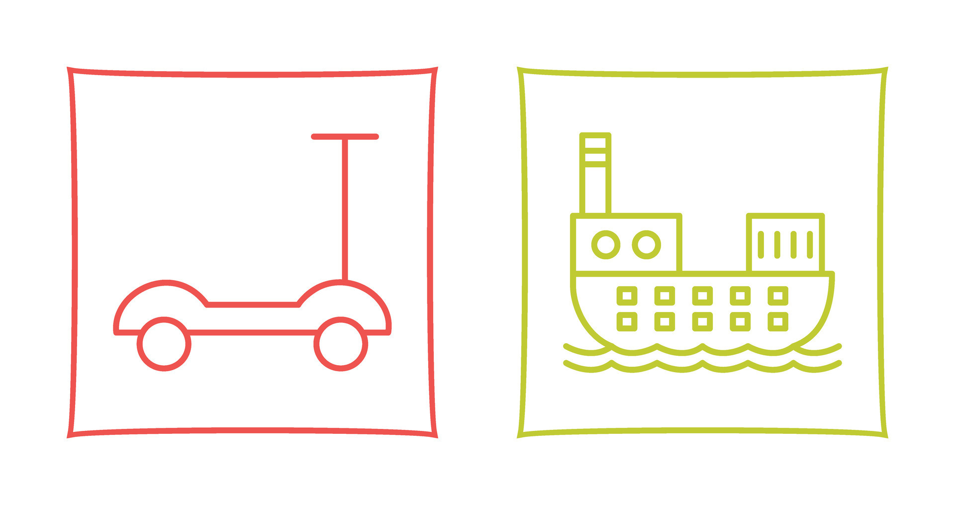 Scootie and Cargo Ship Icon 33142702 Vector Art at Vecteezy