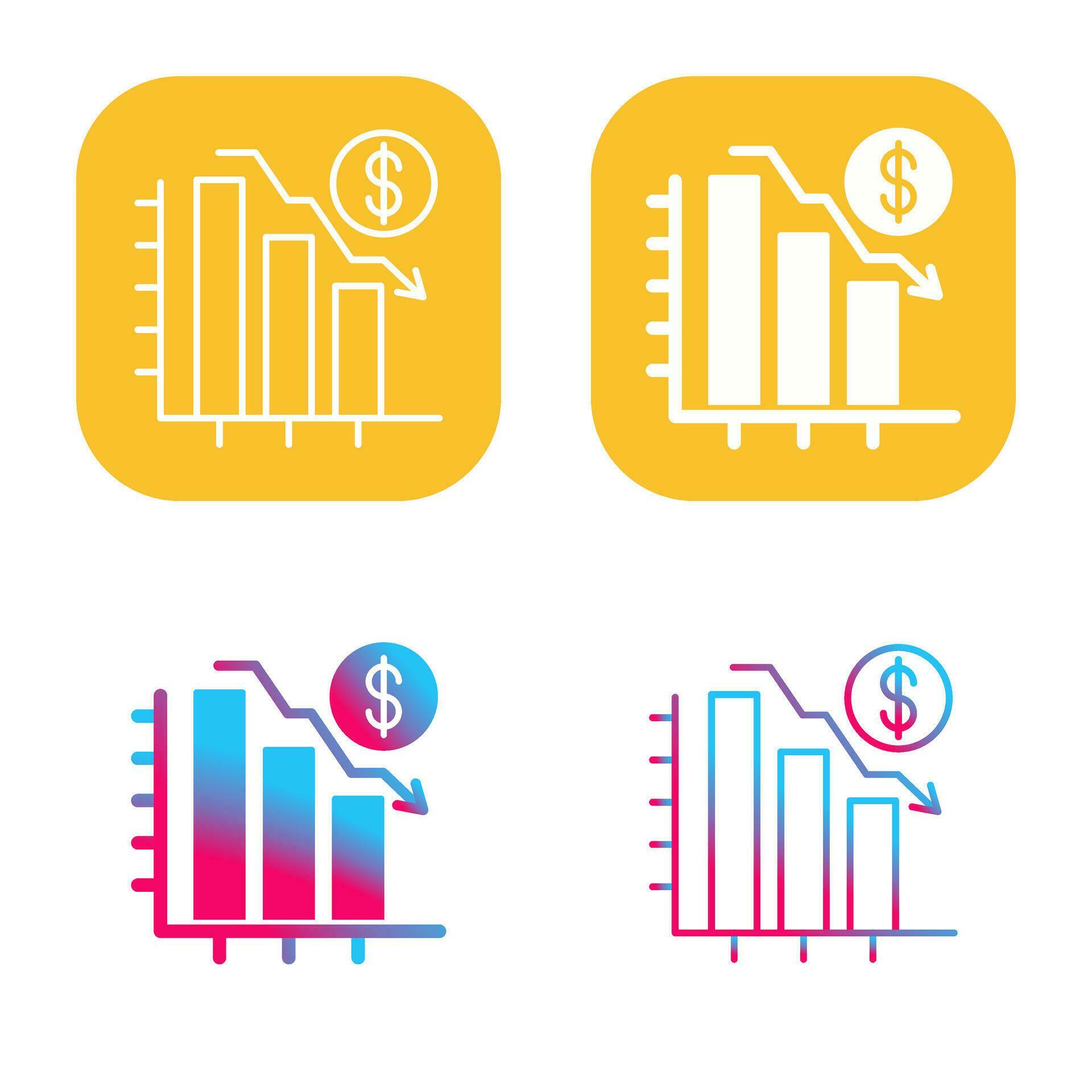 Chart Down Vector Icon 33147043 Vector Art at Vecteezy