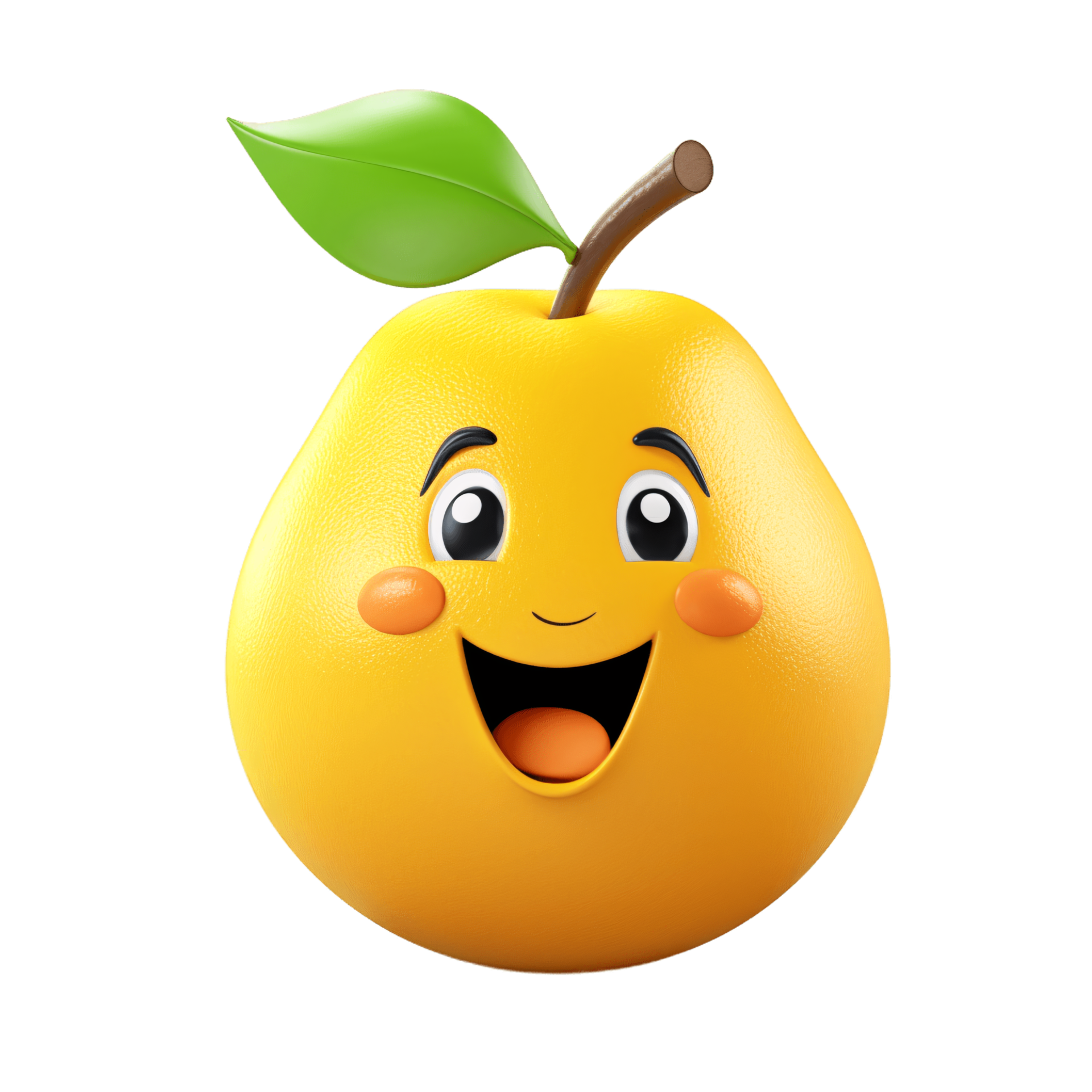 ai generative Cute friendly fruit and vegetable cartoon character ...