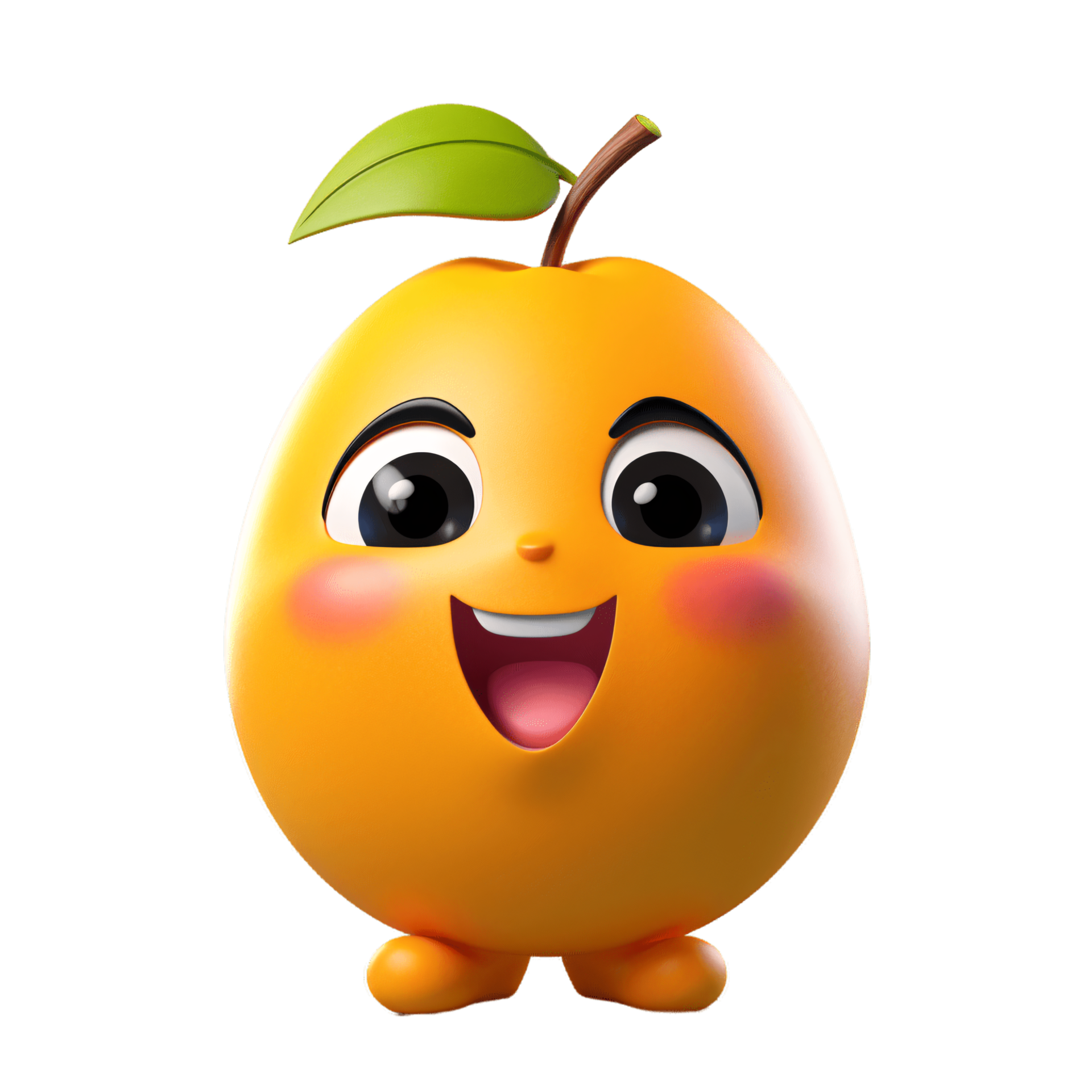 ai generative Cute friendly fruit and vegetable cartoon character ...