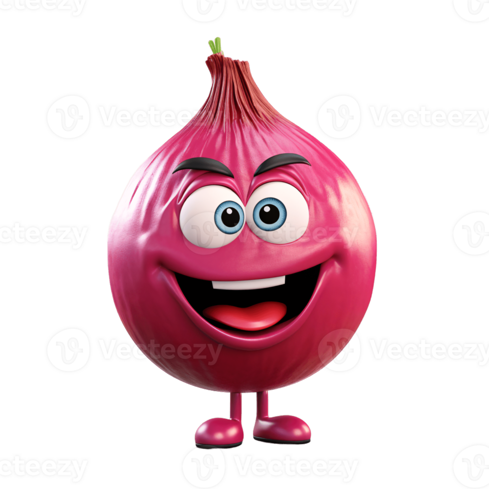 ai generative Cute friendly fruit and vegetable cartoon character ...
