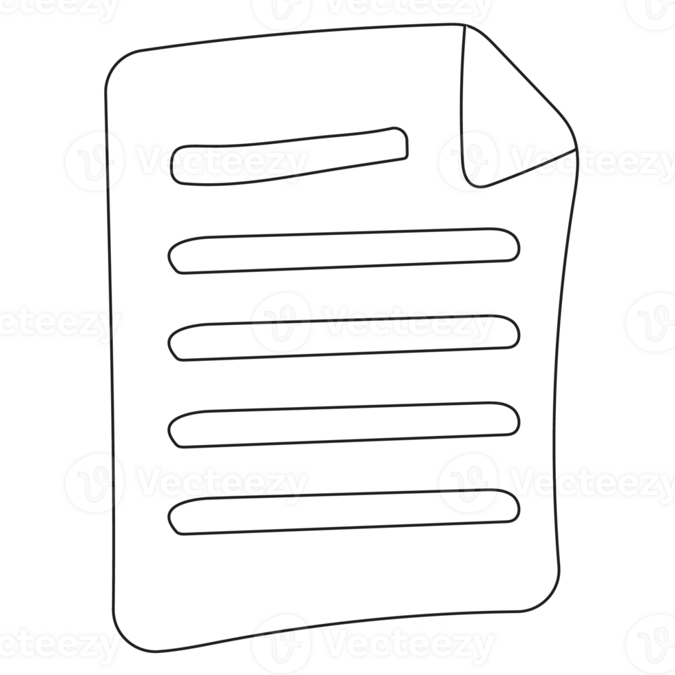 Note Doodle Web Element 2d Outline Illustrations 33156518 Png