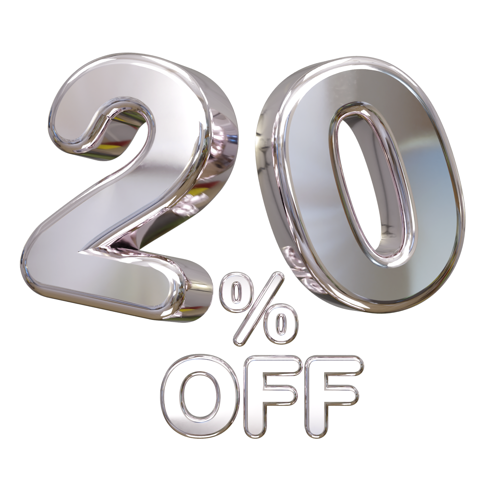 20 Percent Off Discount Sale 3d Rendering Text Illustration 33158047 PNG