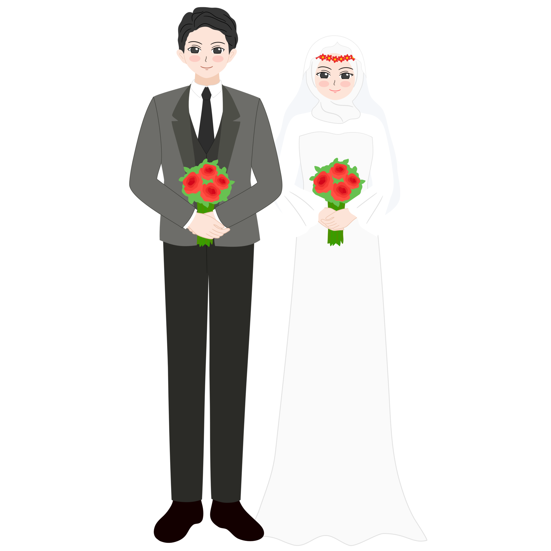 Boda Pareja Dibujos Animados 33160965 Png