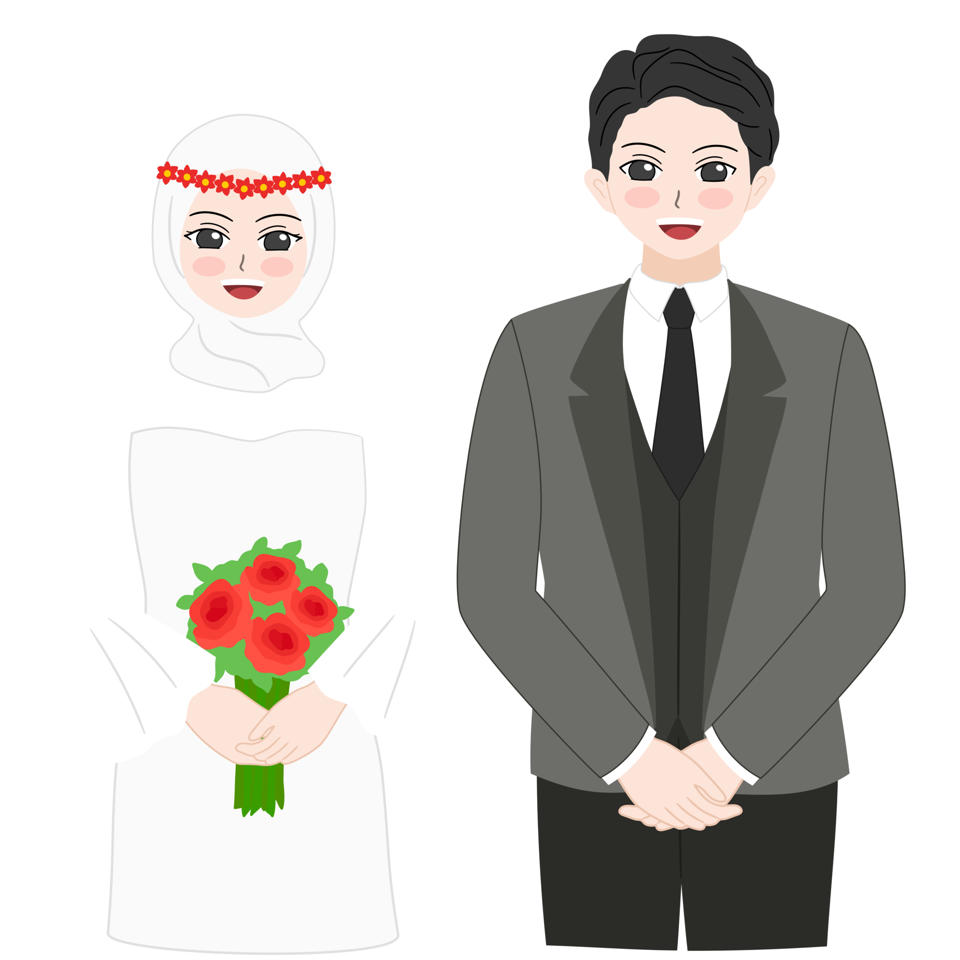Wedding Couple Cartoon 33161046 Png