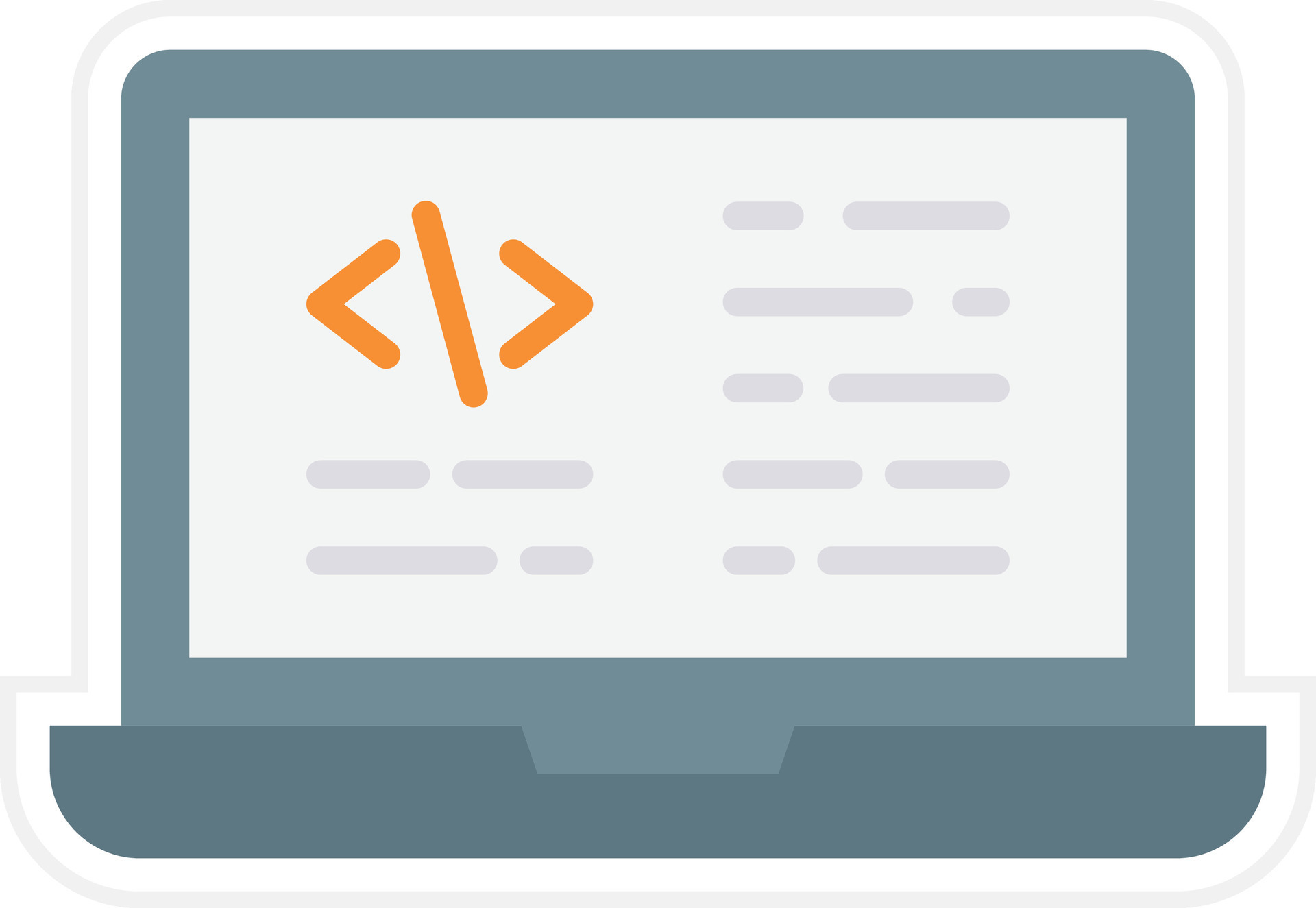 Laptop Coding Vector Icon 33181425 Vector Art at Vecteezy