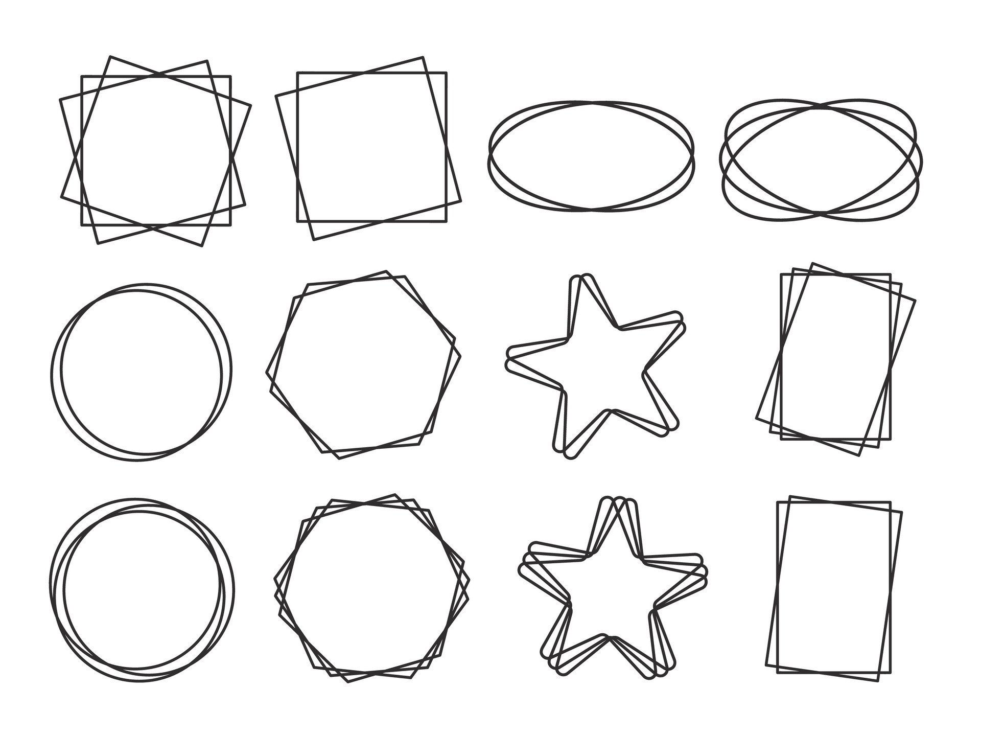 simple geometry line element vector illustration 33197673 Vector Art at ...