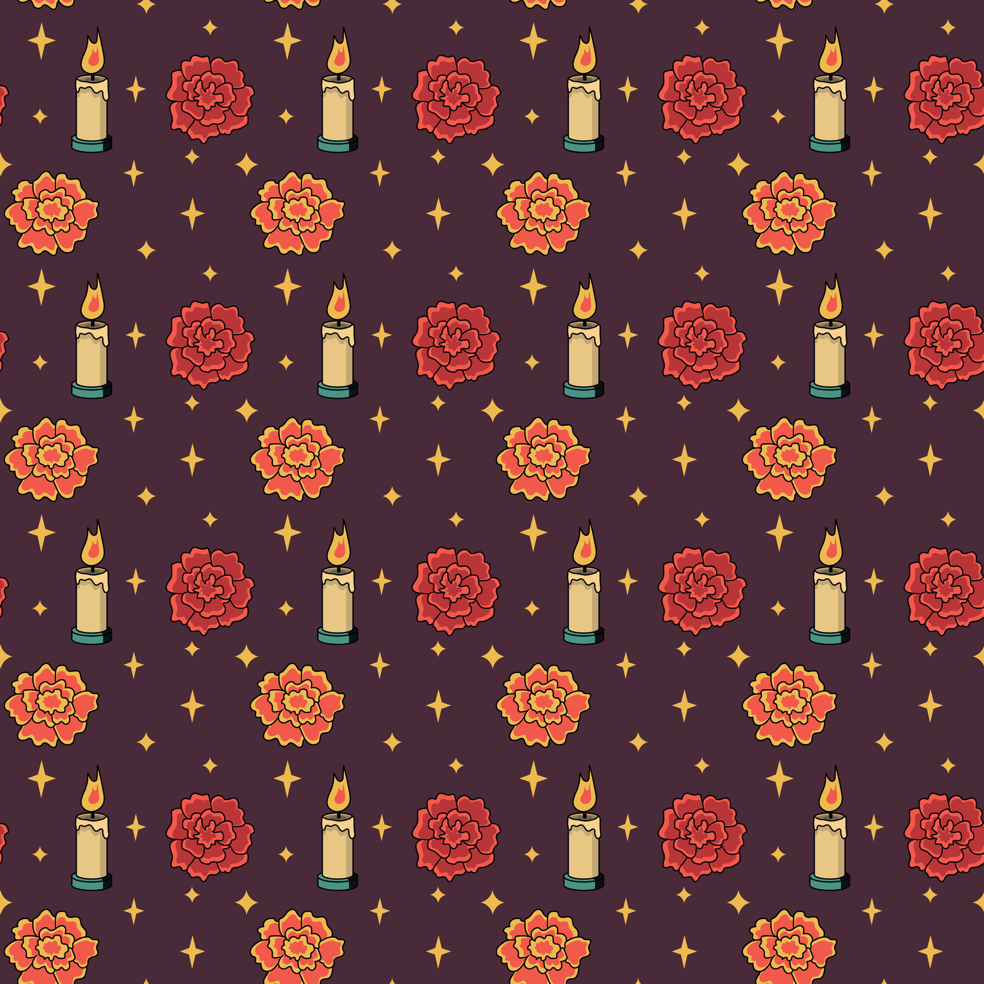 Day Of The Dead Vector Seamless Pattern 33199527 Vector Art At Vecteezy