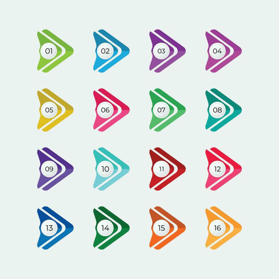Free vector gradient flat arrow bullet point collection 33199611 Vector ...