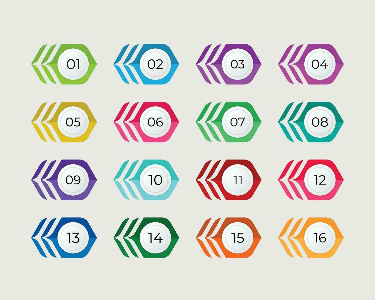 Free vector gradient flat arrow bullet point collection 33199614 Vector ...