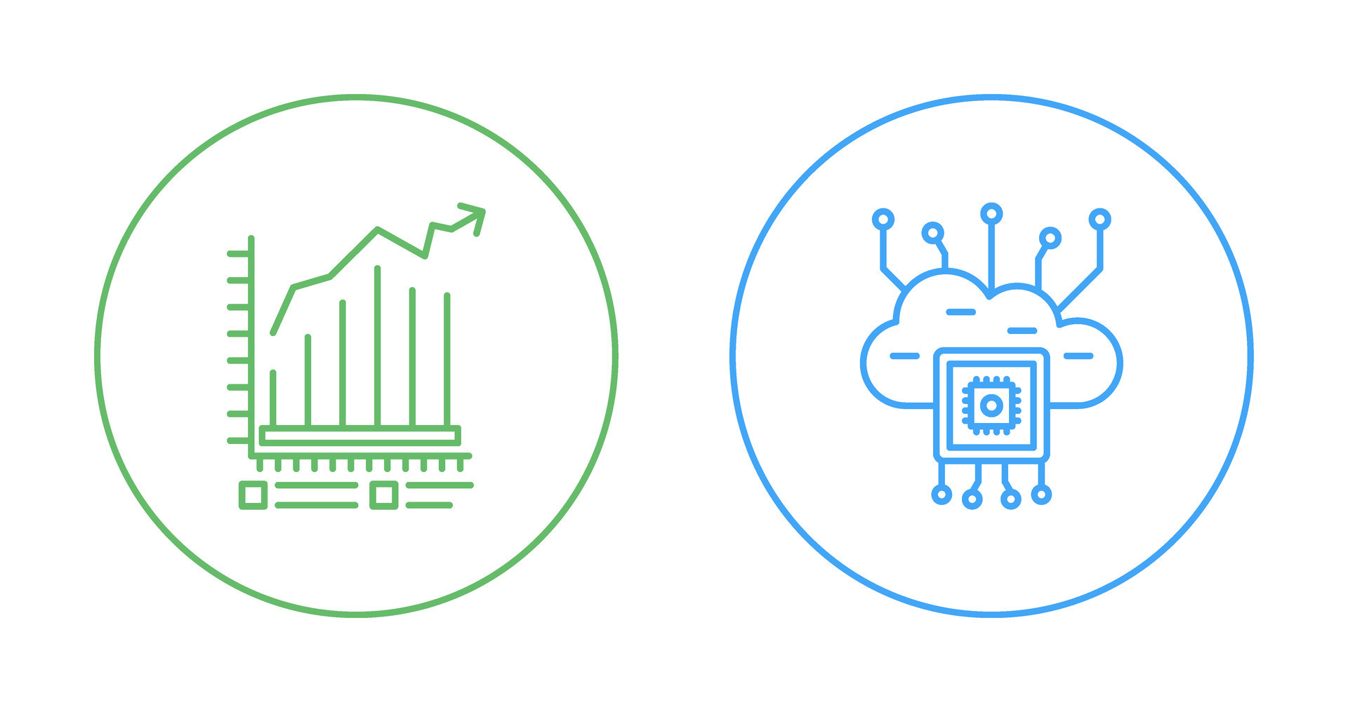 Bar Chart and Cloud Computing Icon 33200757 Vector Art at Vecteezy
