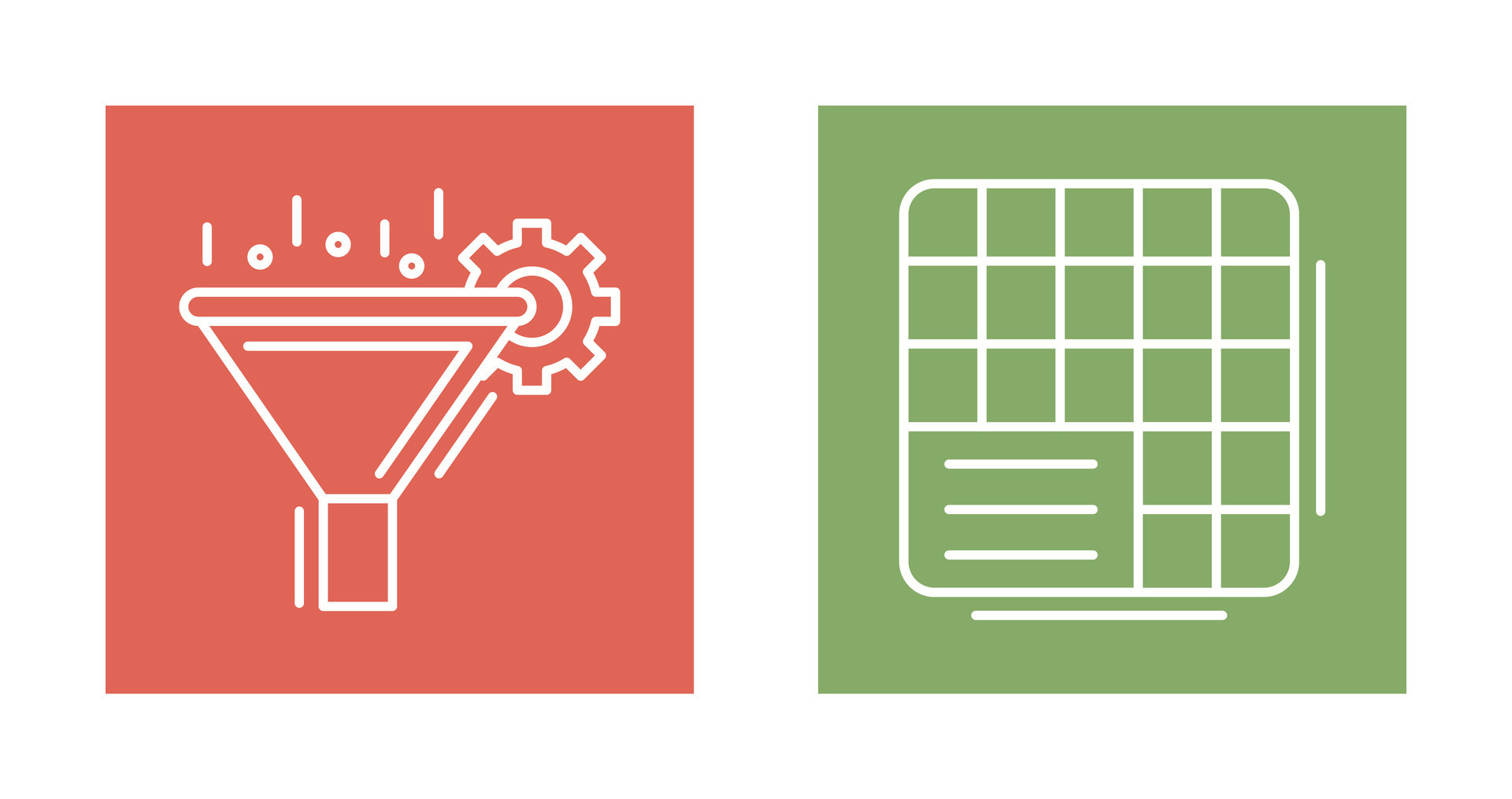 Filtering And Table Data Icon 33200816 Vector Art At Vecteezy
