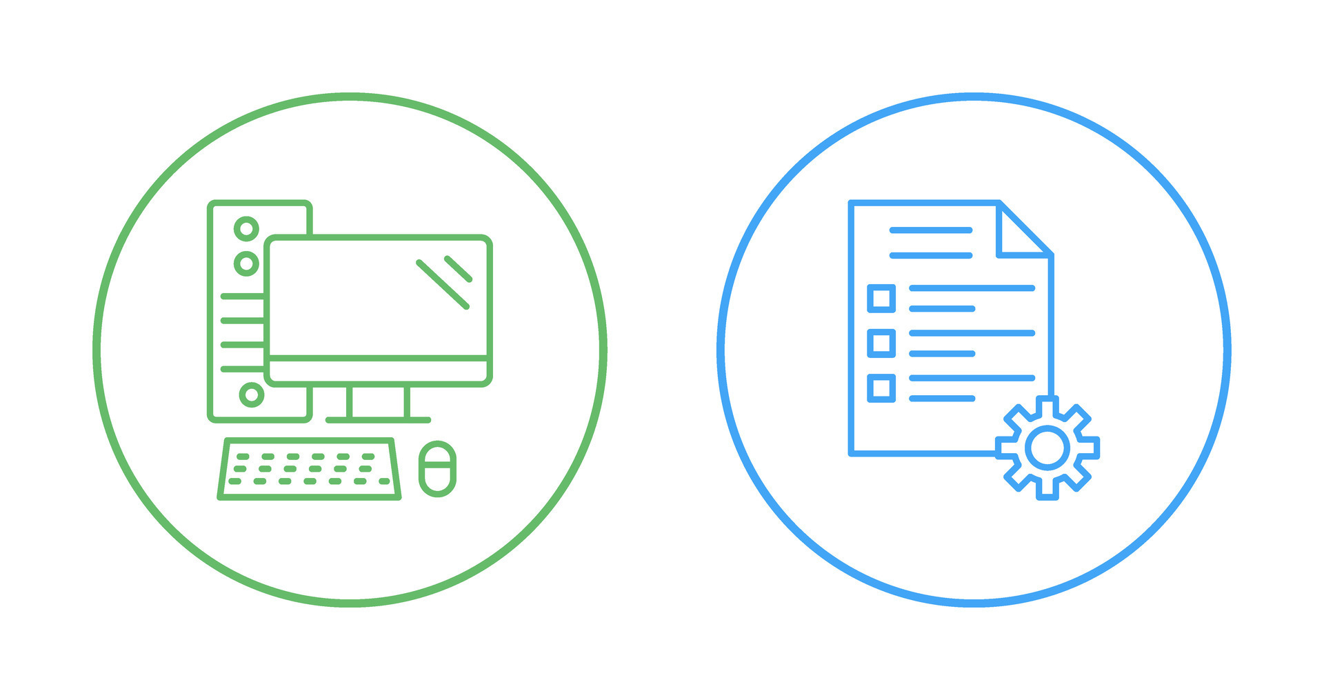 Computer and Test Icon 33201133 Vector Art at Vecteezy